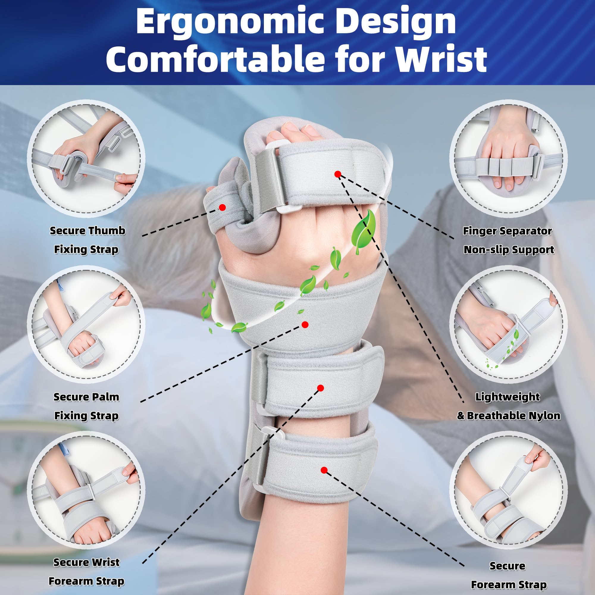 Snapklik.com : Stroke Resting Hand Splint - Night Immobilizer Wrist ...