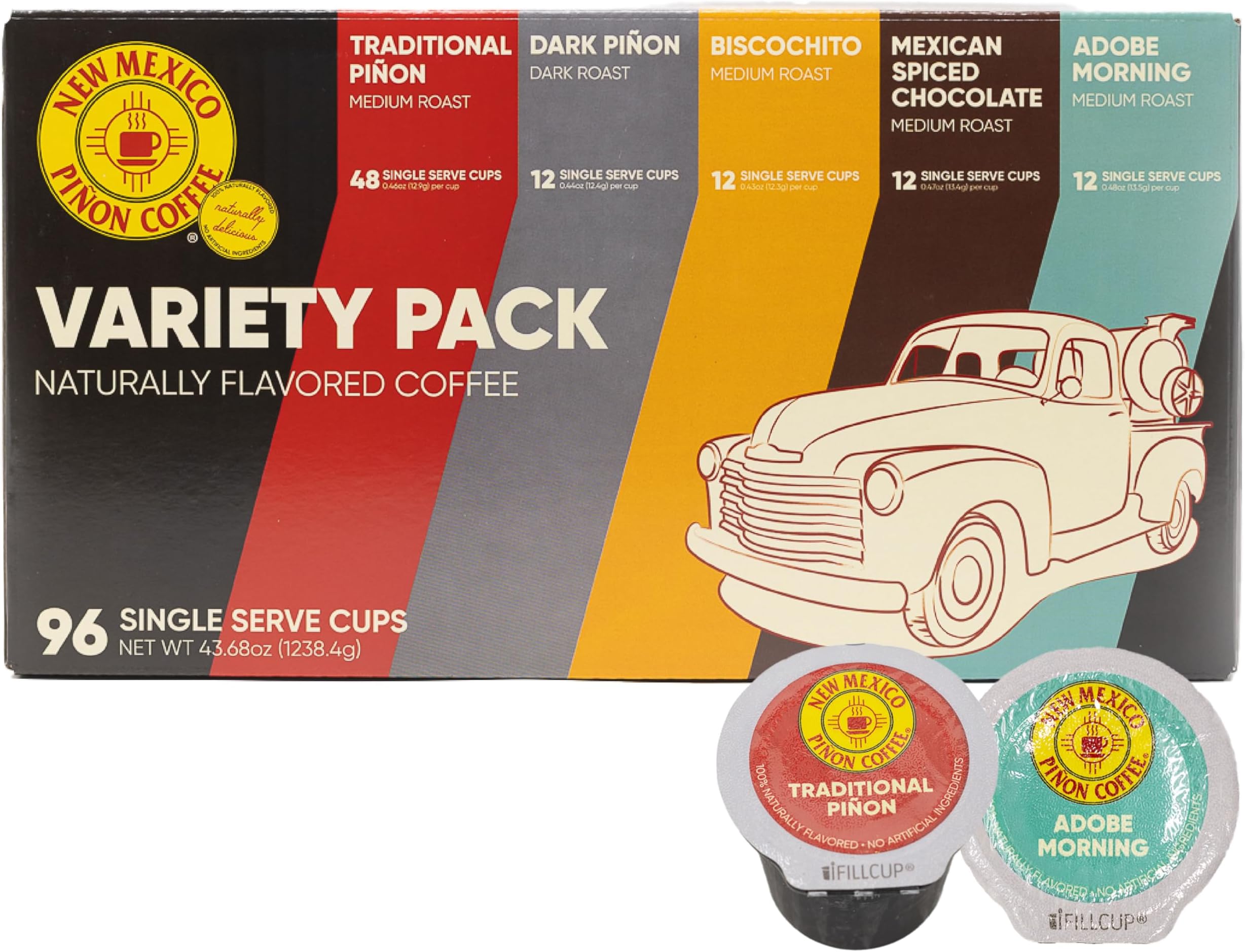 Amazon.com: New Mexico Piñon Naturally Flavored Coffee K Cups Variety ...