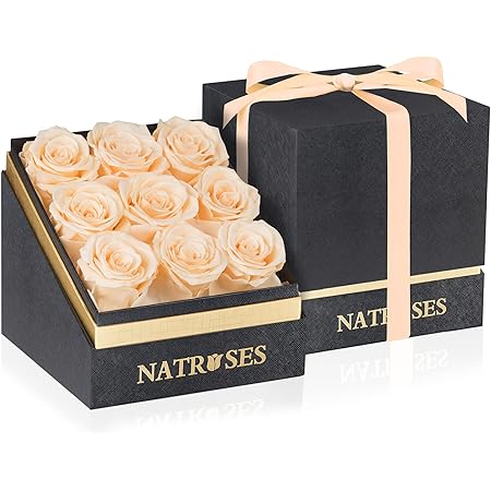 Amazon.com: Perfectione Roses Preserved Roses in a Box, Forever Real ...