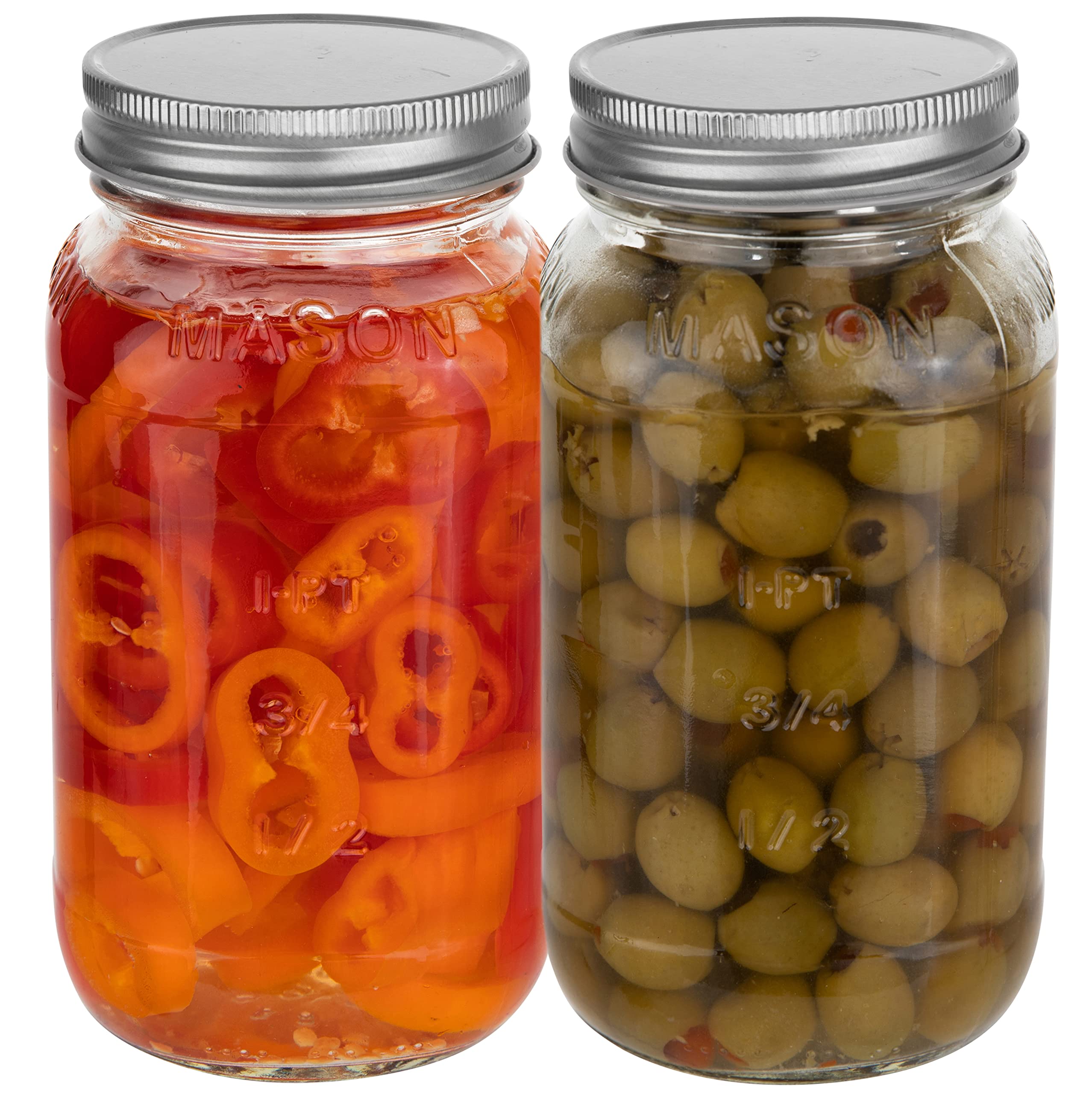 Buy Glass Regular Mouth Mason Jars 26 Ounce 4 Pack Glass Jars With buy-glass-regular-mouth-mason-jars-26-ounce-4-pack-glass-jars-with