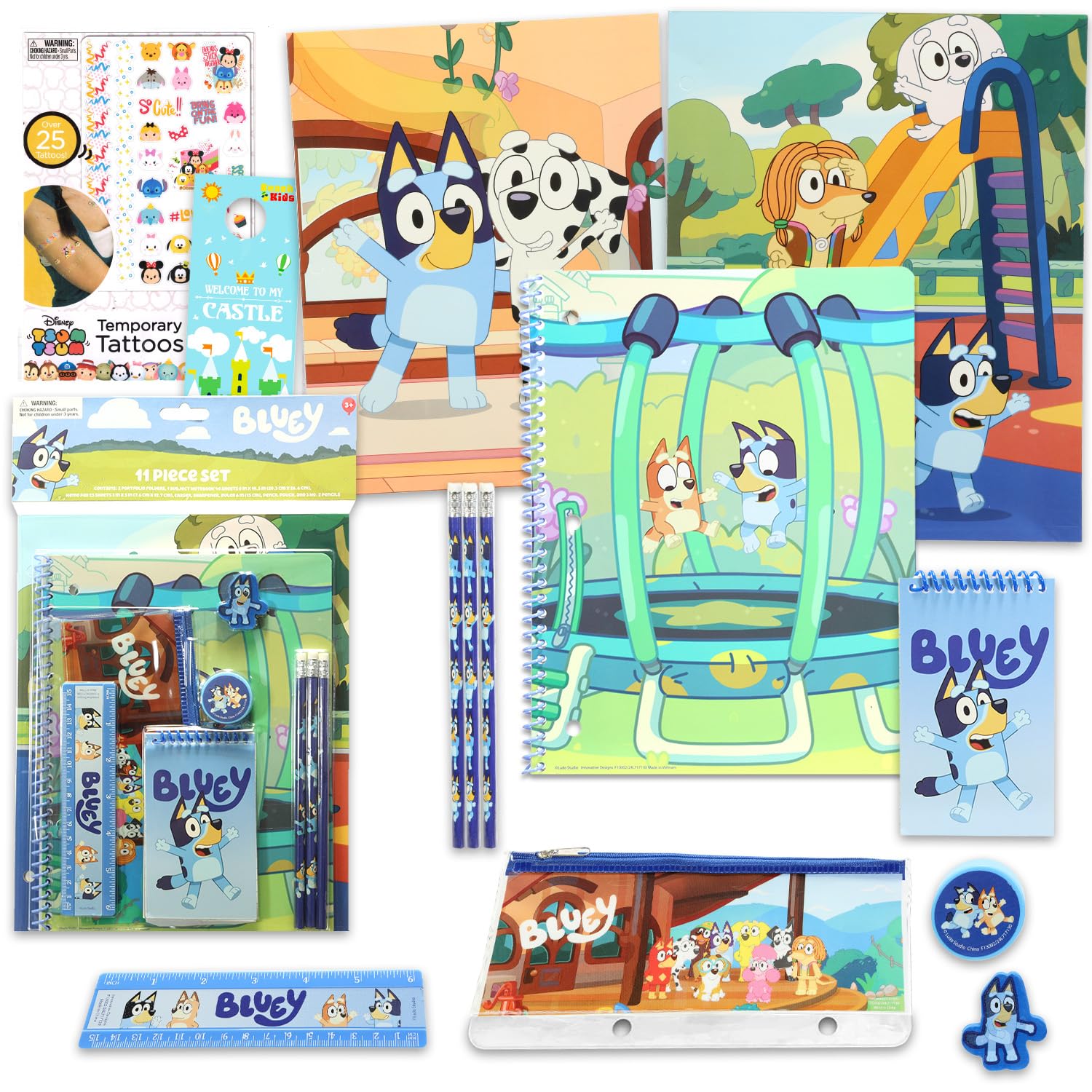 Disney Bluey School Supplies for Boys - 11 pc Bluey Themed School ...