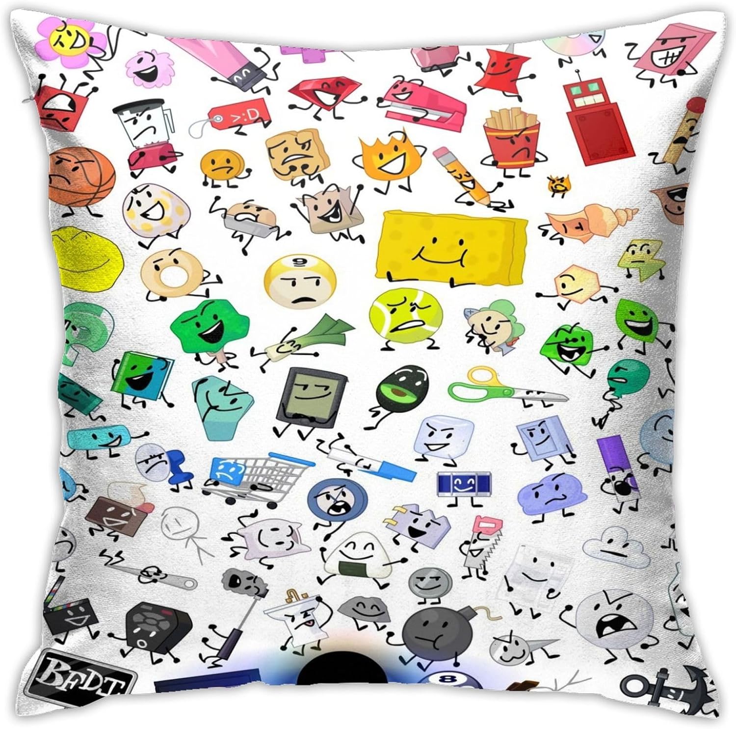 Amazon.com: uiuzirv Throw Pillow Case Battle Anime for Bfdi Pillow ...