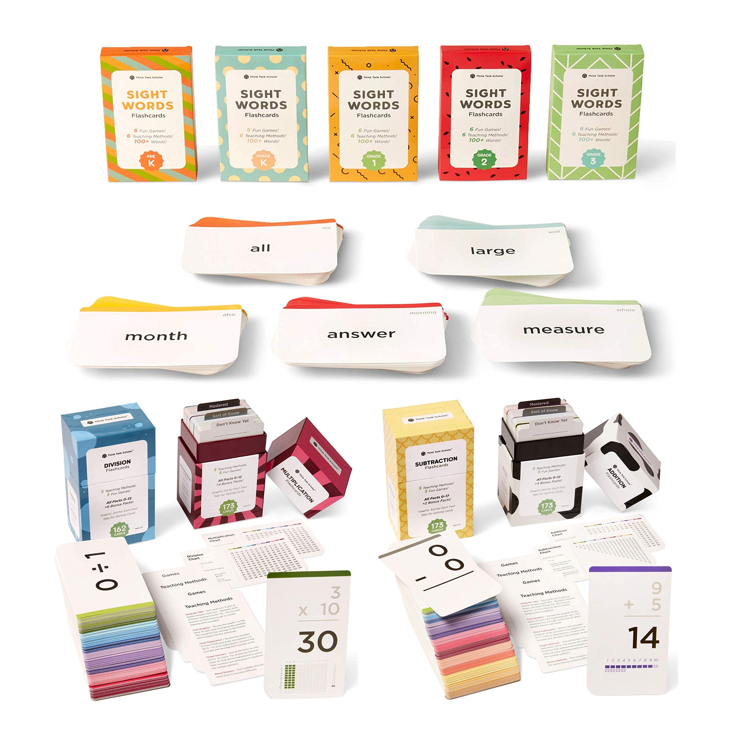 Think Tank Scholar 520 Sight Words Flash Cards 681 Math | Desertcart INDIA