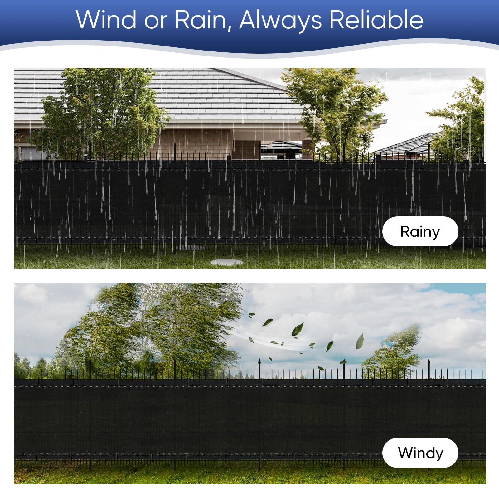Snapklik.com : Outdoor Privacy Fence Screen Black 5X50ft Mesh Shade Net ...