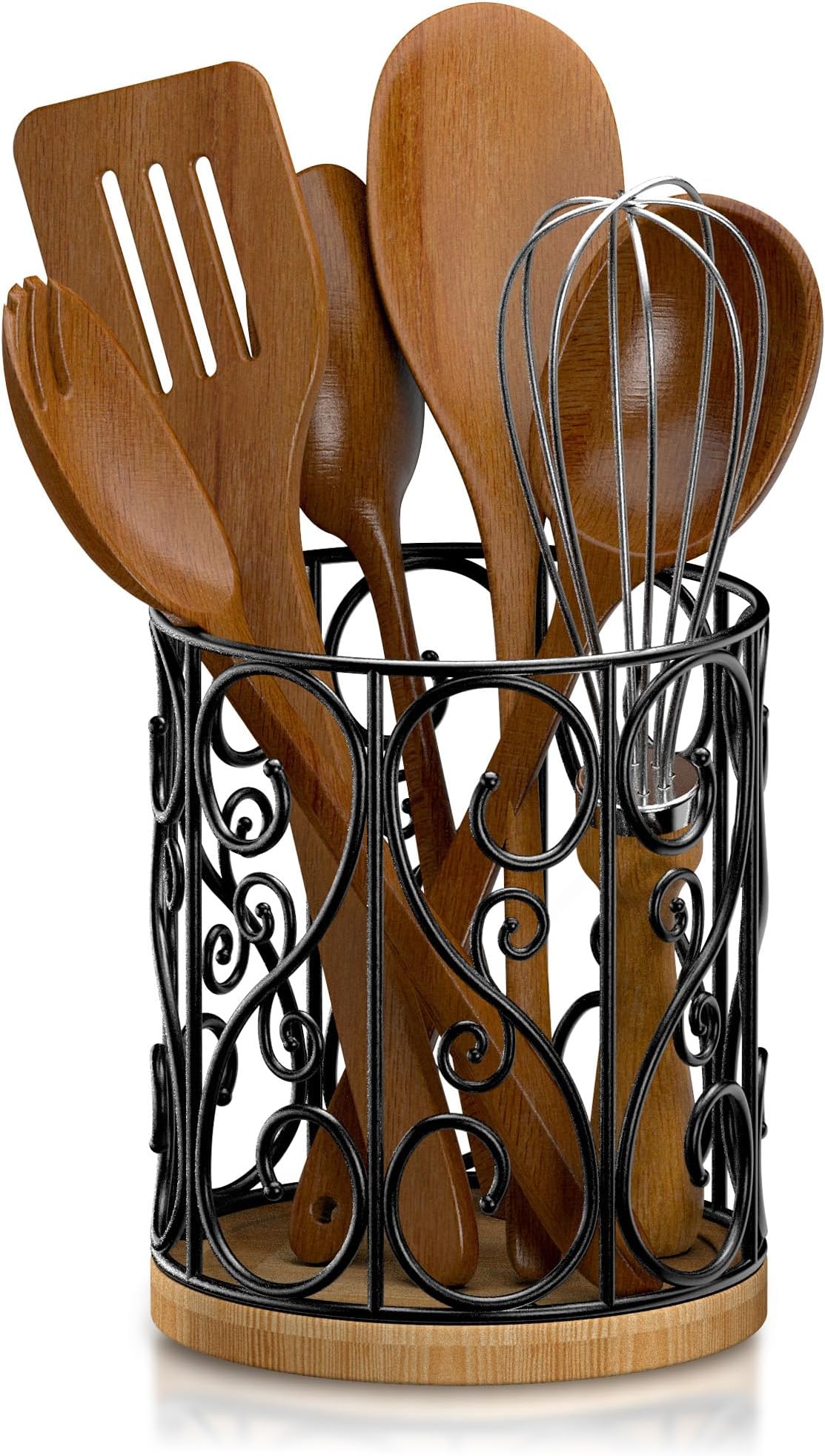 Amazon.com - Home Basics Scroll Collection Cutlery Holder - Utensil ...