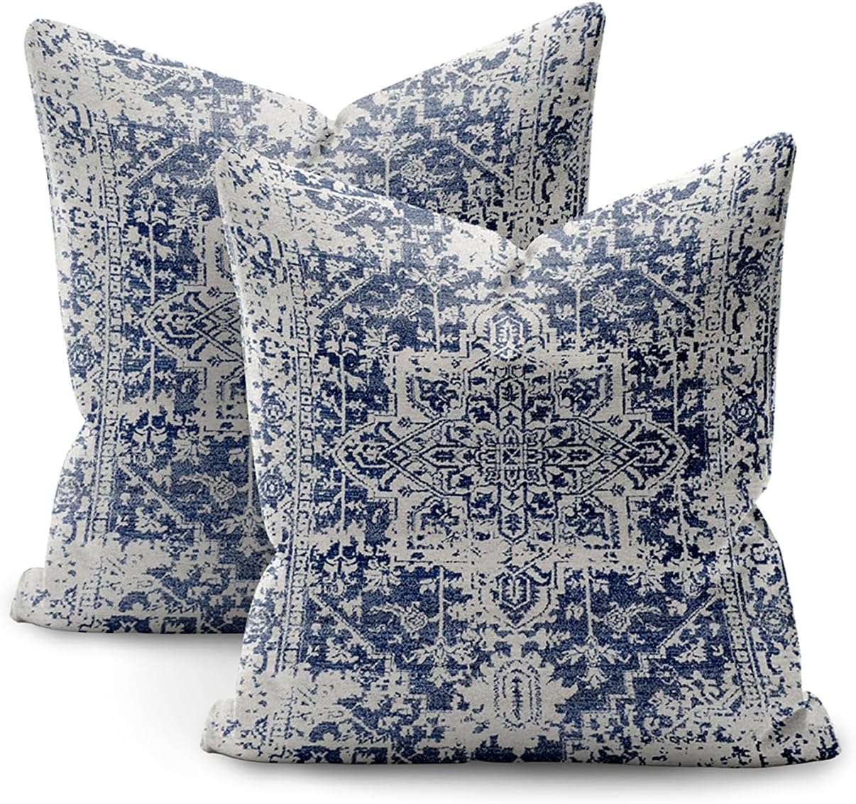 Amazon.com: PENUFILO Blue Boho Pillow Covers 18x18 Set of 2, Decorative ...