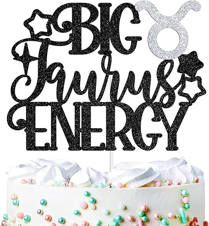 Amazon.com: Big Taurus Energy Cake Topper, Happy Birthday Cake Decor in ...