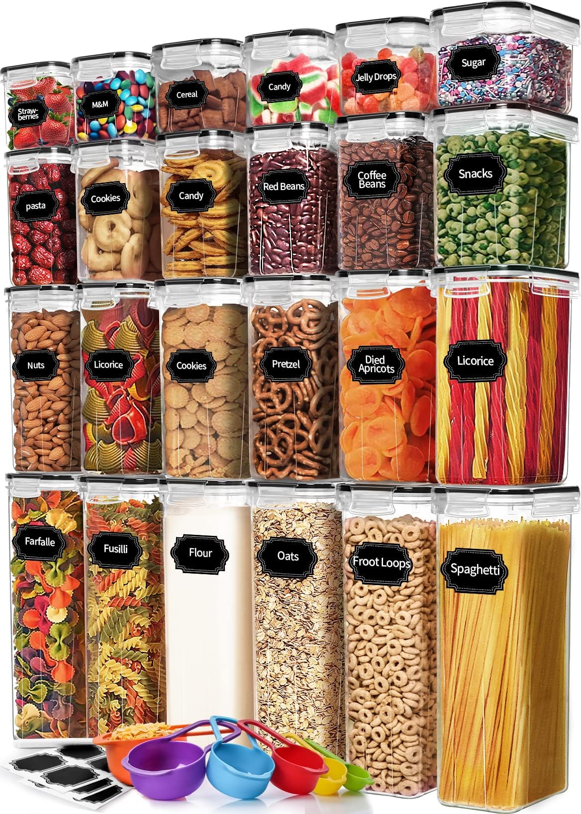 Amazon.com: 24 Pack Airtight Food Storage Container Set - BPA Free ...