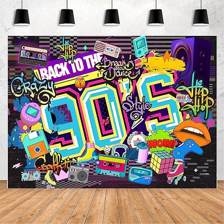 Amazon.com : Avezano 90s Party Decorations Back to The 90s Birthday ...