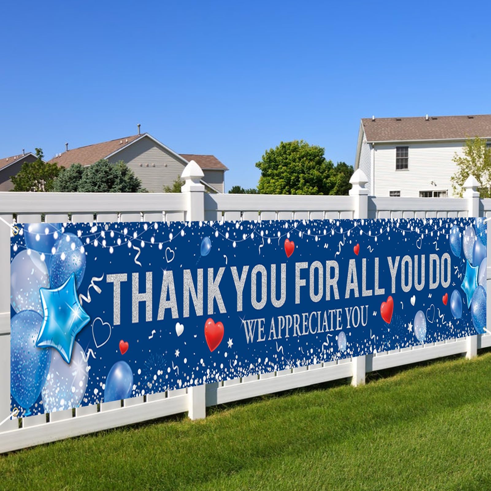 Amazon.com: HOWAF Thank You for All You Do Party Decoration Banner ...