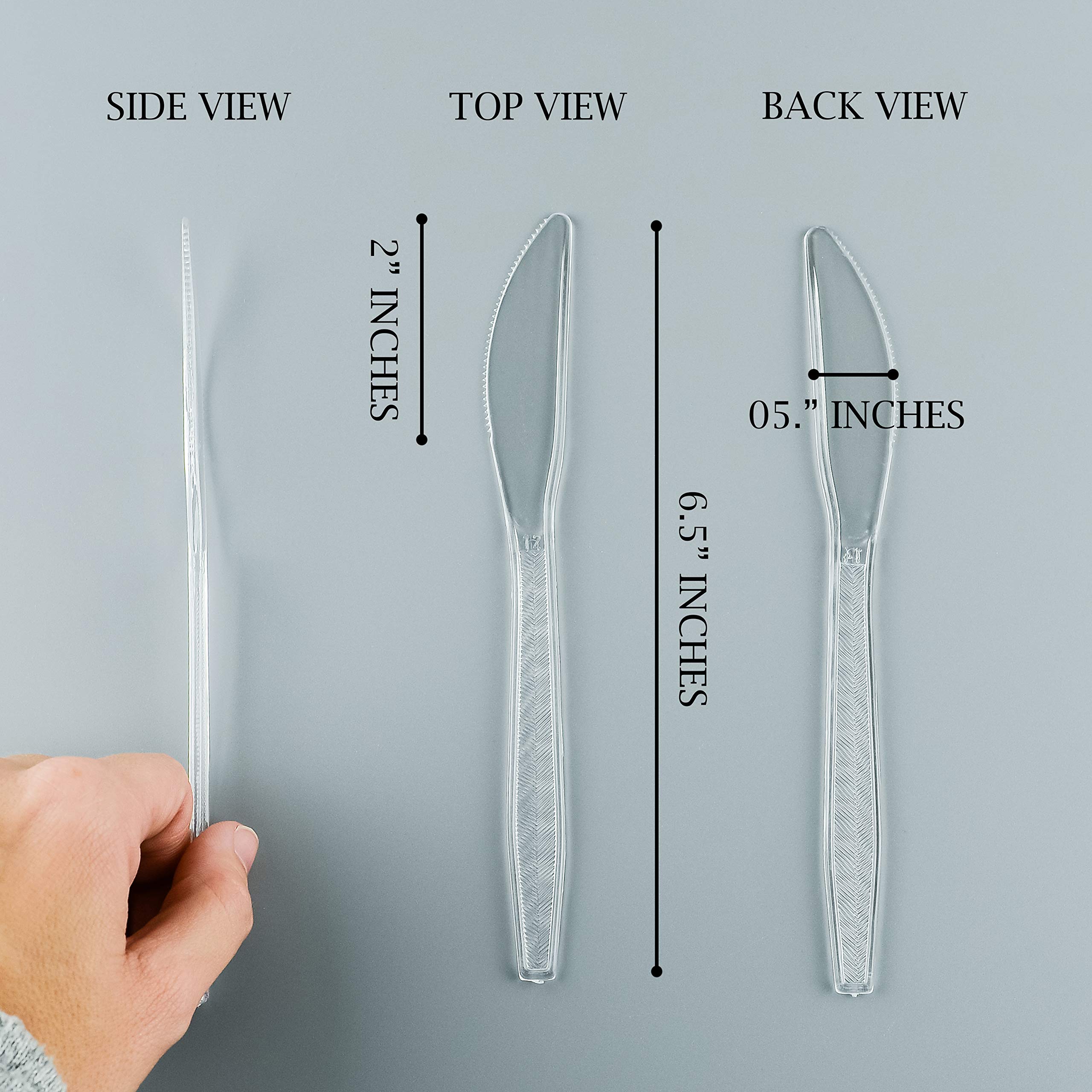 Snapklik.com : Plasticpro Clear Plastic Knives Disposable Cutlery ...