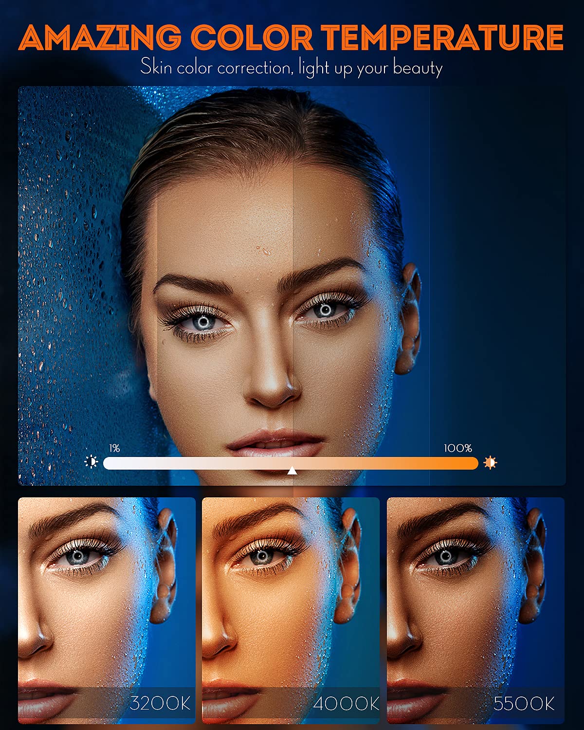 18 Inch Ring Light with Tripod Stand, Yesker LED Ringlight Color ...