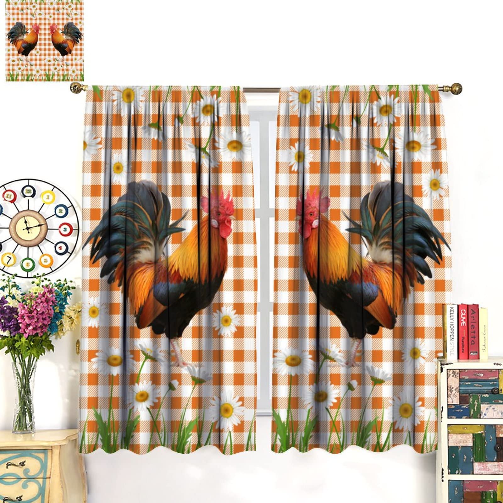 Rooster Kitchen Curtains