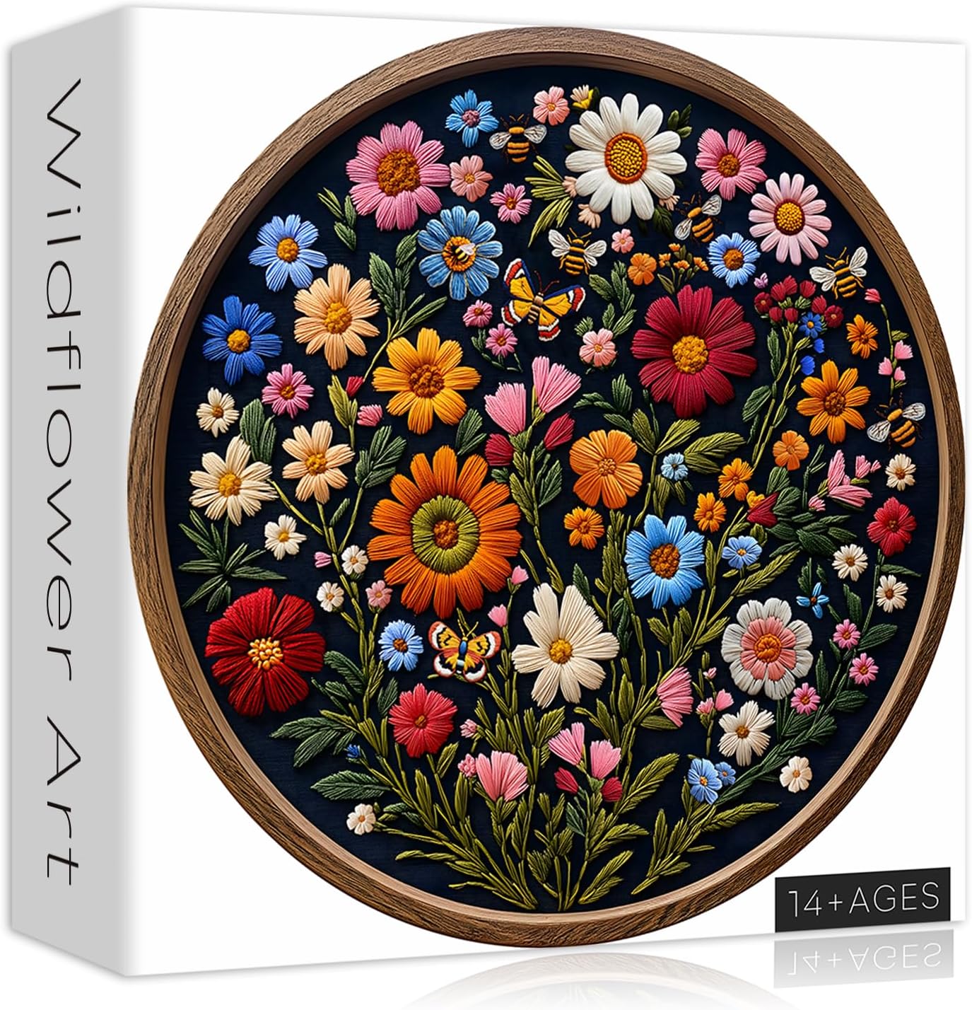 Amazon.com: Vintage Wildflower Puzzles for Adults 1000 Pieces, Round ...