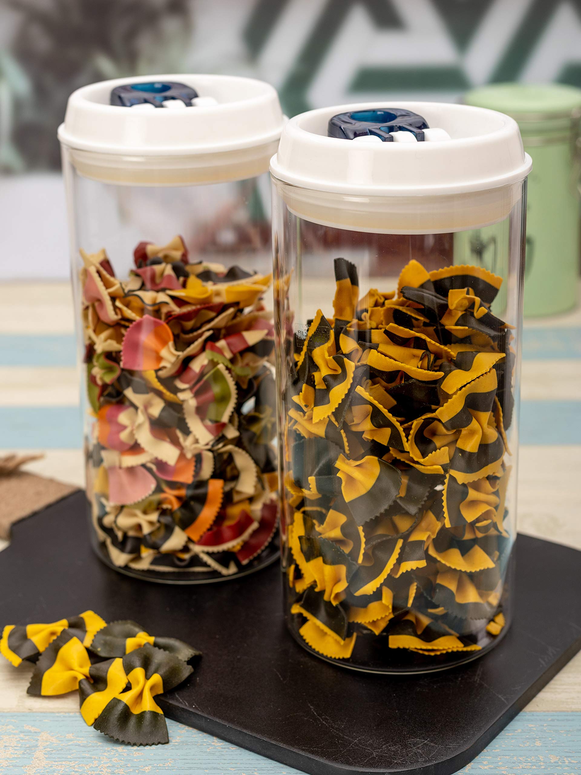 Buy WHITE GOLD Kitchen Storage Borosilicate Glass Big Jars Containers ...