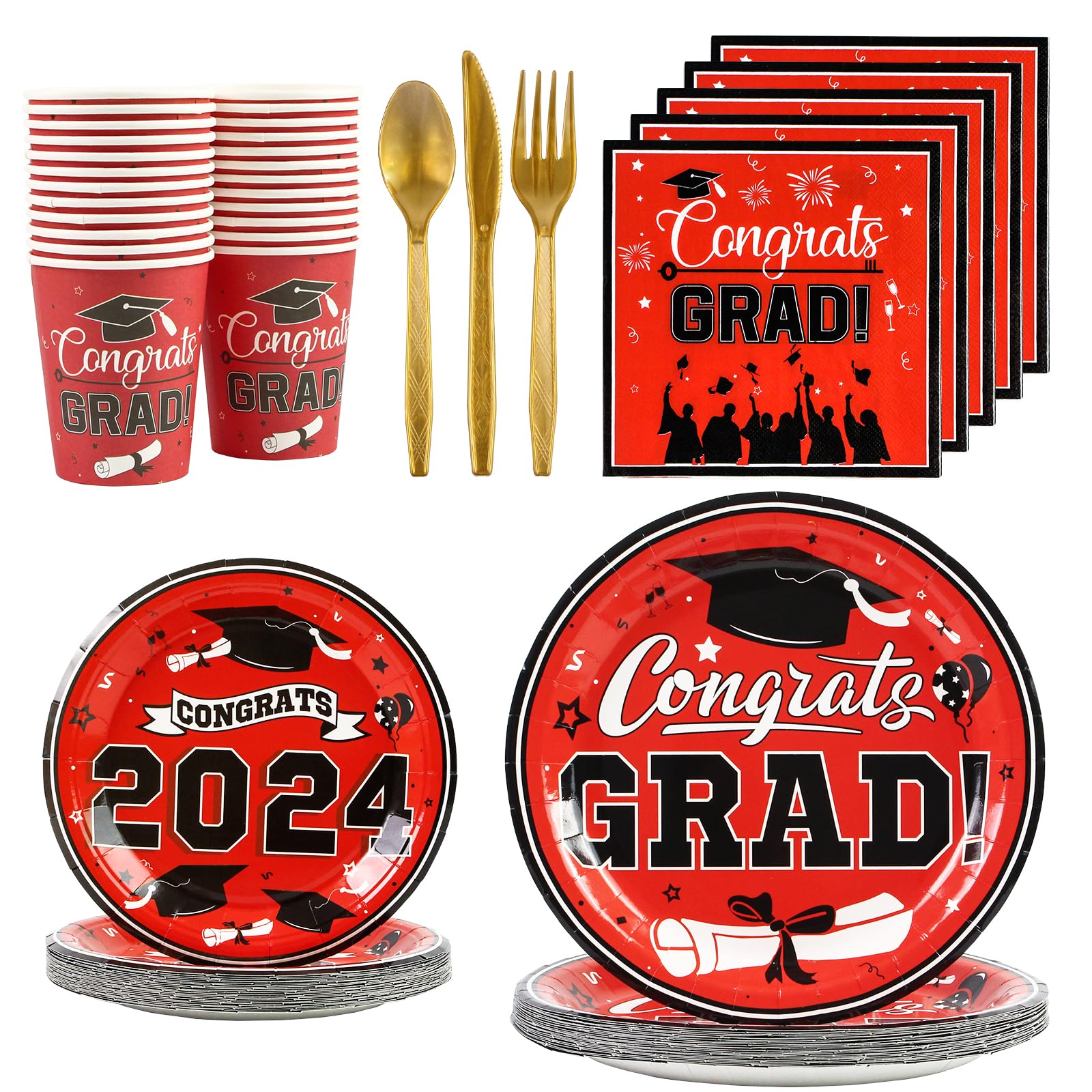 Snapklik.com : BOKFJBP Graduation Party Supplies, Congrats Grad Plates ...