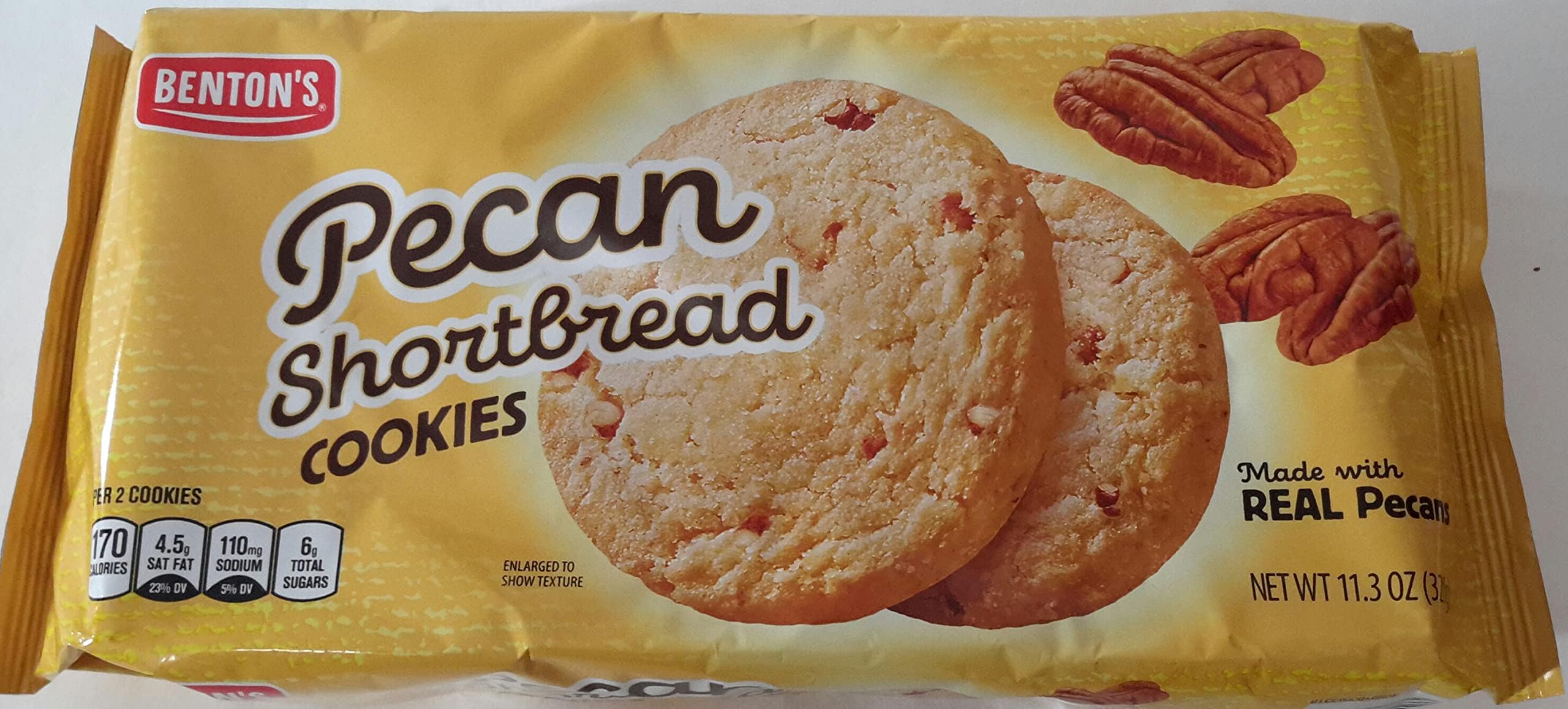 Amazon.com: Benton's Pecan Shortbread Cookies made with Real Pecans Net ...