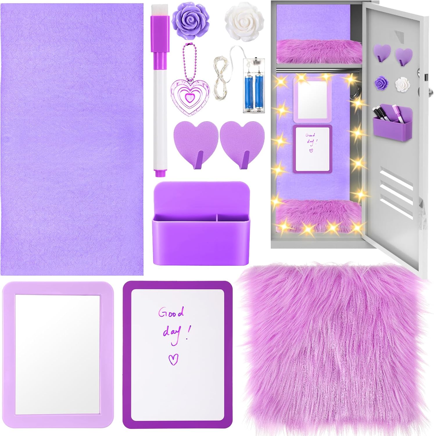 Amazon.com: Wonderjune 12 Pcs Locker Accessories Kits for Girls ...