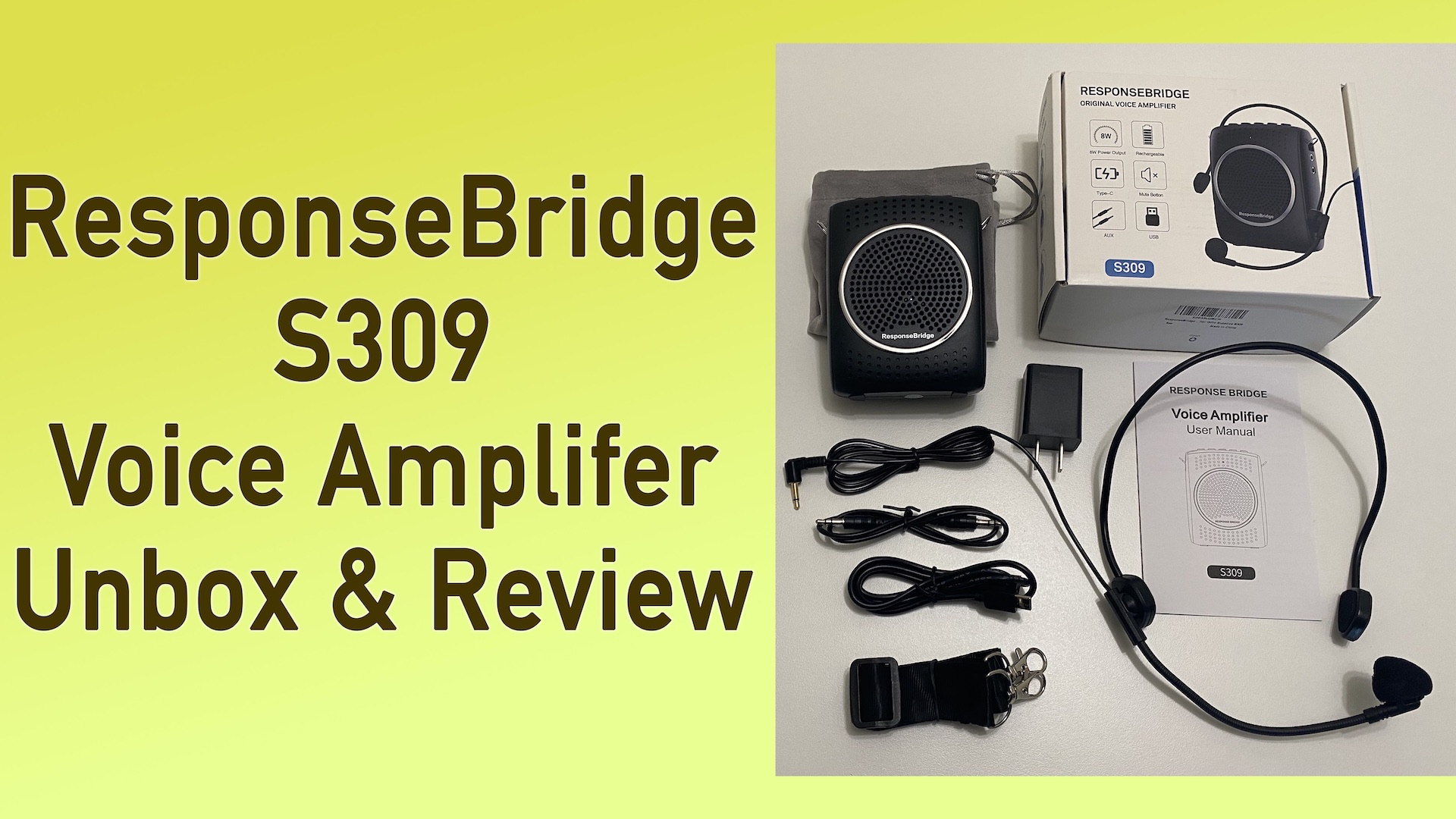 Watch ResponseBridge S309 Voice Amplifier Unbox and Review on Amazon Live