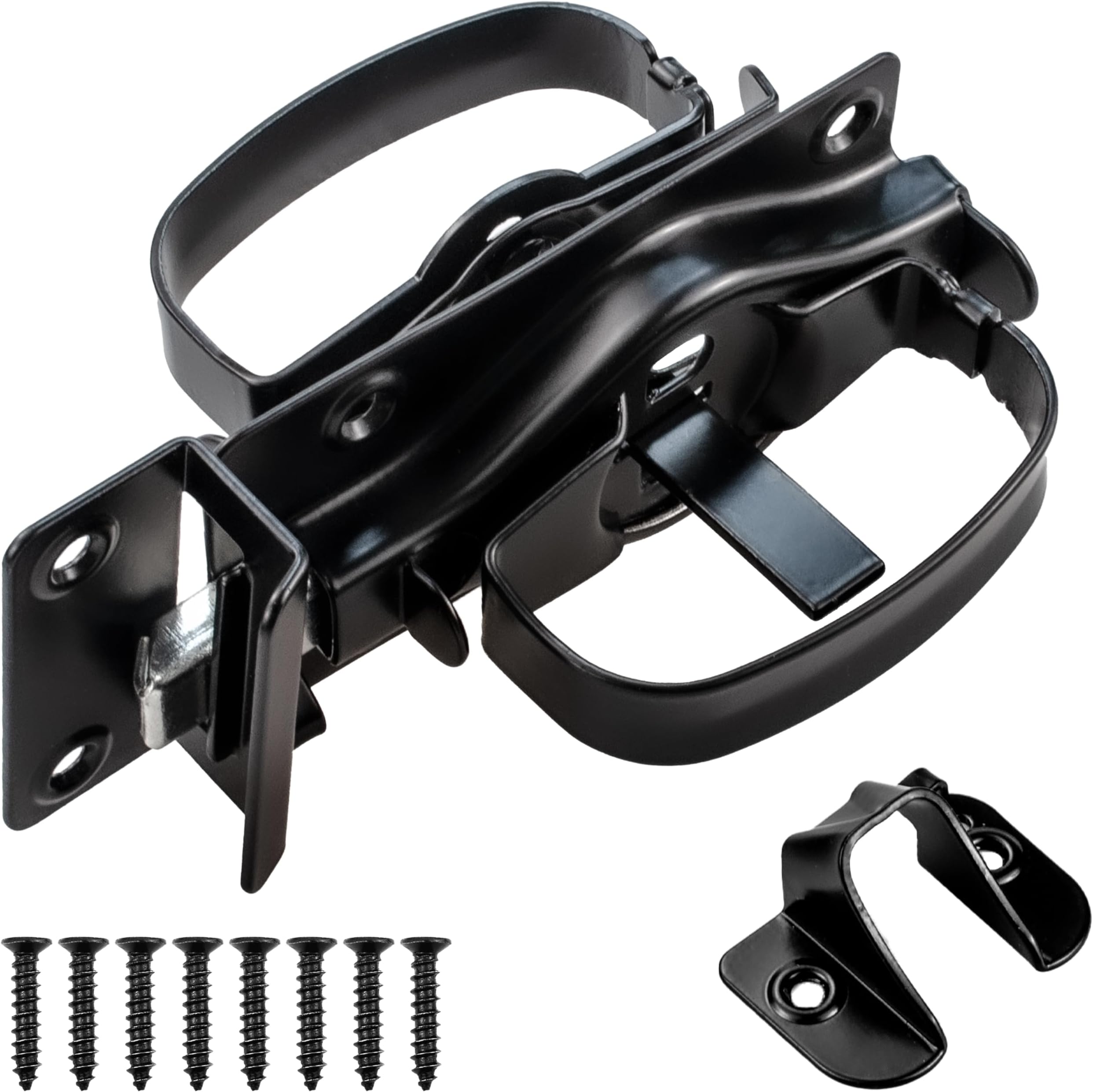 MustGood Swinging Shed Door Latch with Handle for Indoor/Outdoor Use ...