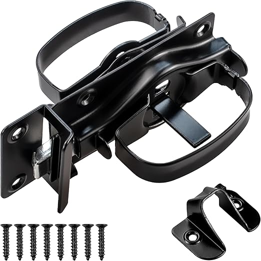 MustGood Swinging Shed Door Latch with Handle for Indoor/Outdoor Use ...