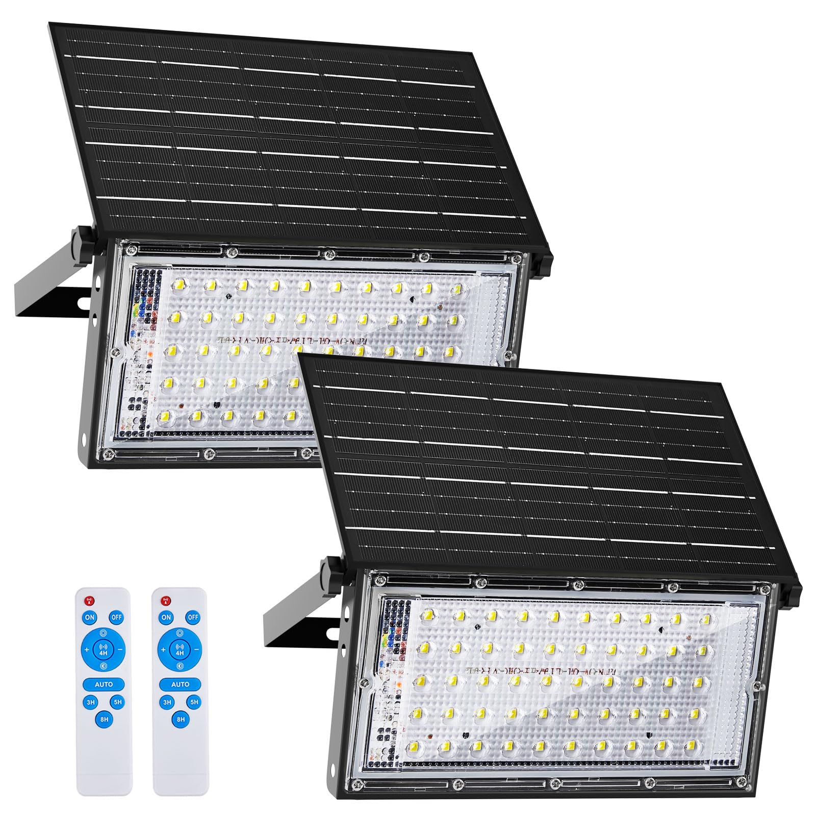 Eontim Solar Flood Lights Outdoor, Foldable Solar Light with Remote ...