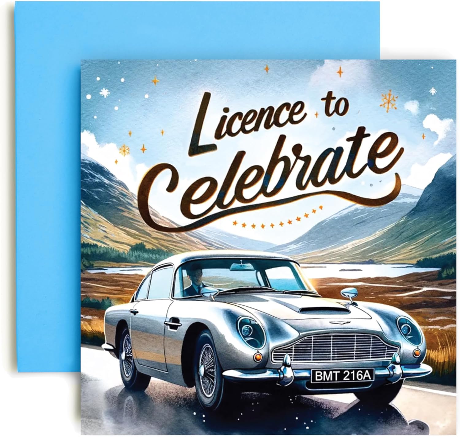 Huxters Birthday Card for Him Men – Aston Martin DB5 007 Licence to ...