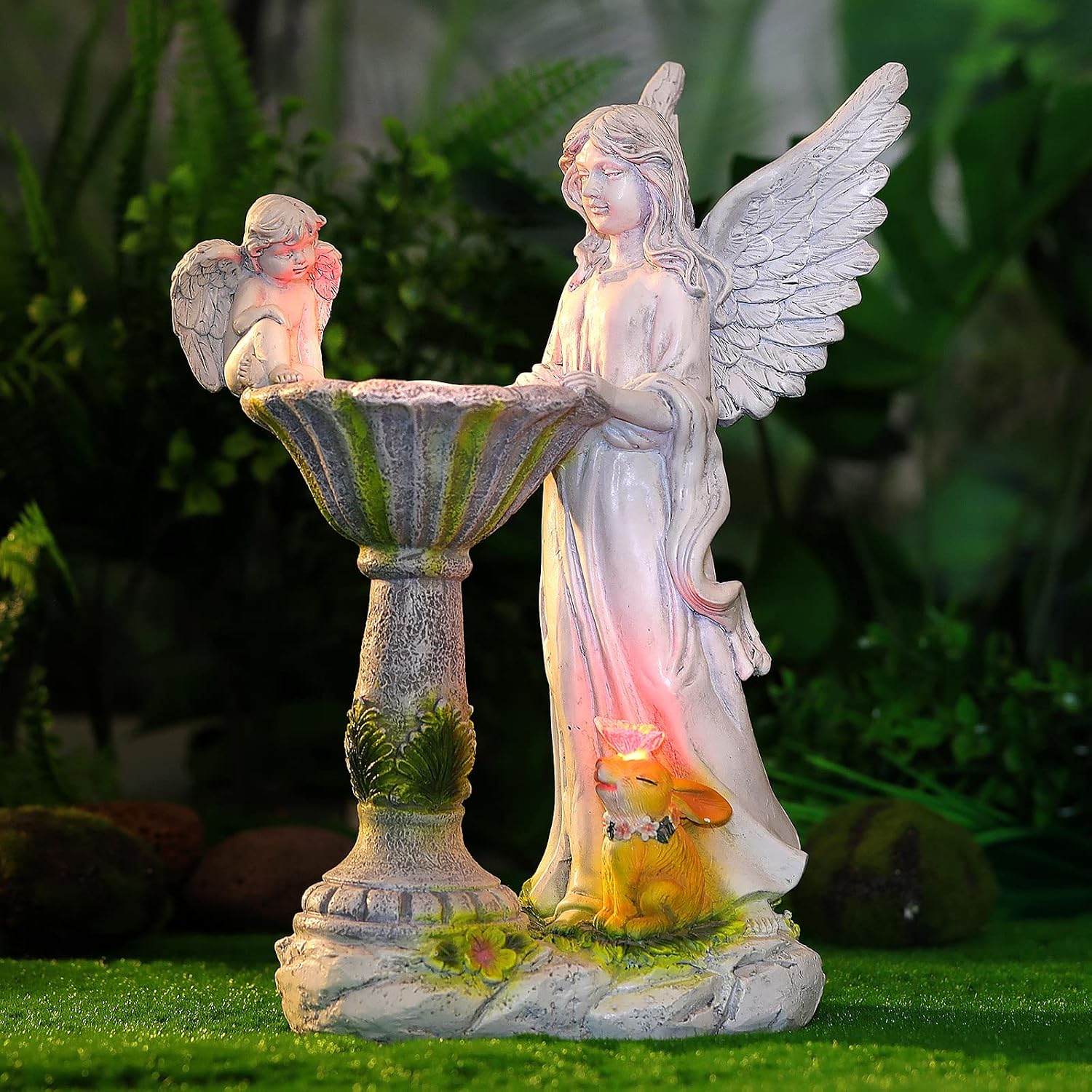Amazon.com: SAIKOGITL Elegant Solar-Powered Angel Outdoor Statues ...