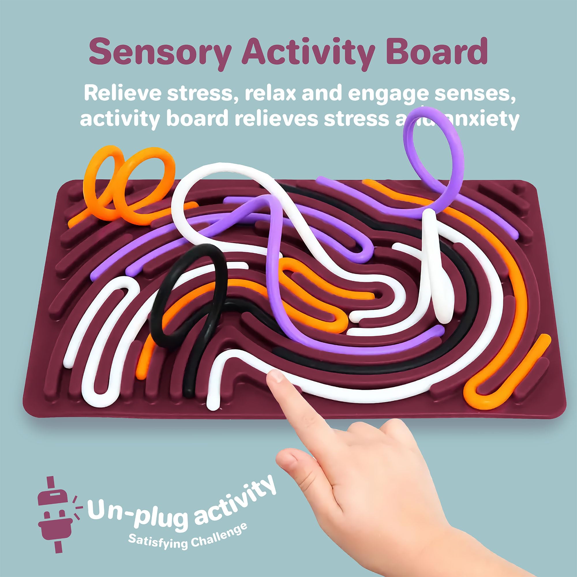 Snapklik.com : Boxgear Sensory Activity Board Silicone Fidget Toy ...