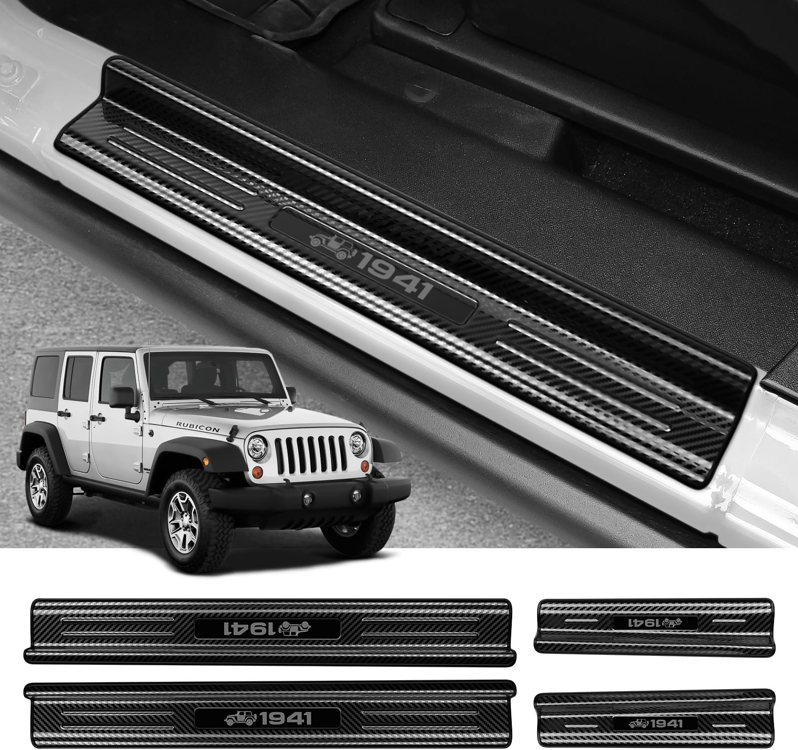 Amazon.com: ZZEQYG 4 Pcs Stainless Steel Door Sill Protector Compatible ...