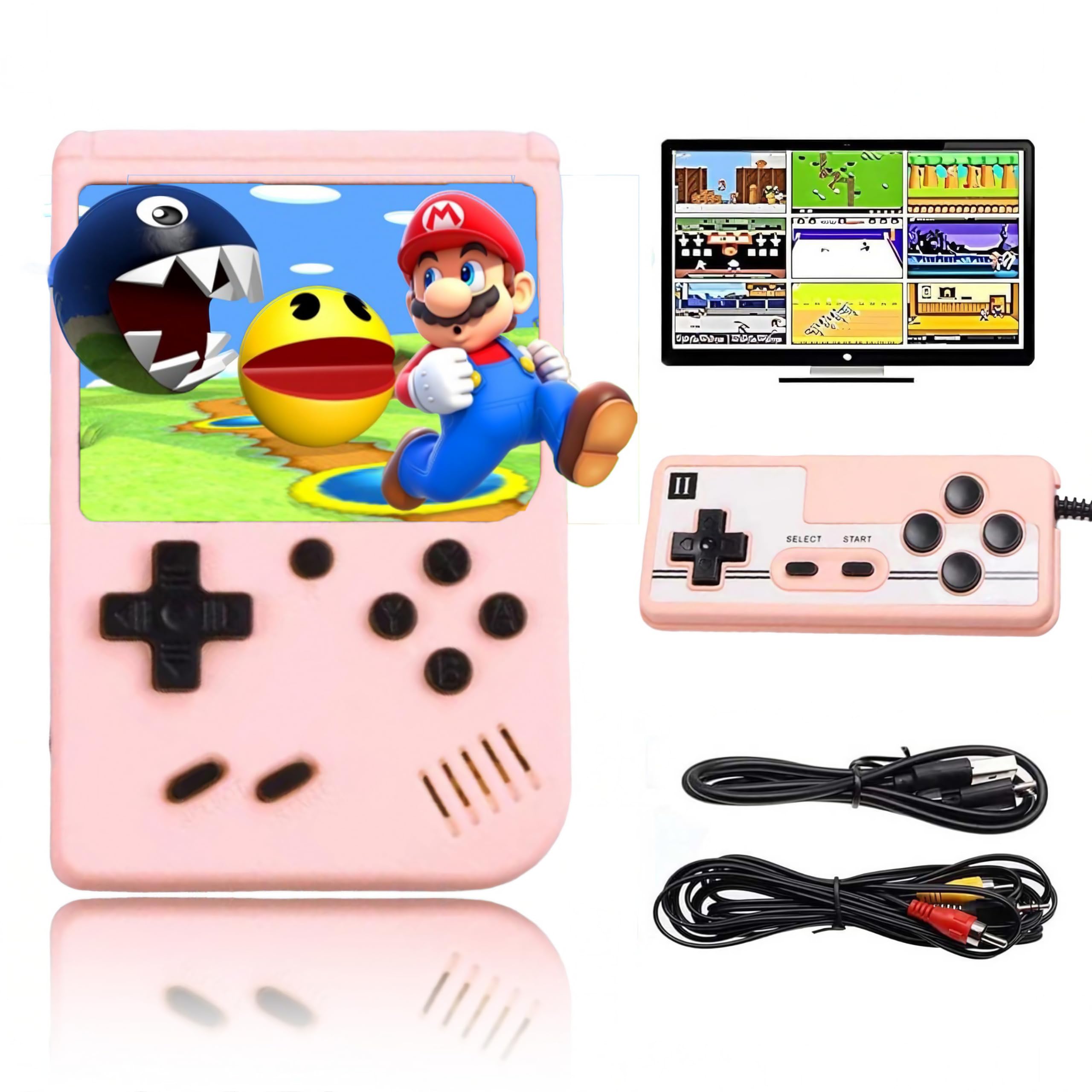 WYFAMILYTT Retro Handheld Game Console 500 Classic FC Games Portable ...