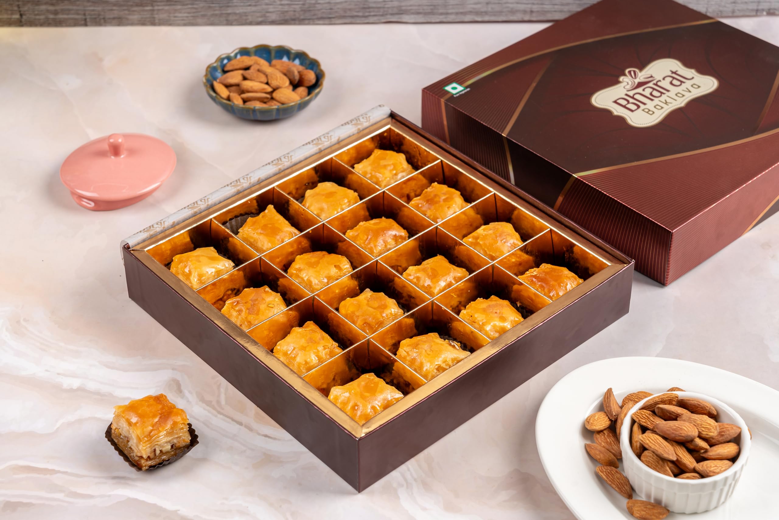 Bharat Baklava Mixed Dry Fruit Baklava Dough along with Cow Ghee, Honey ...