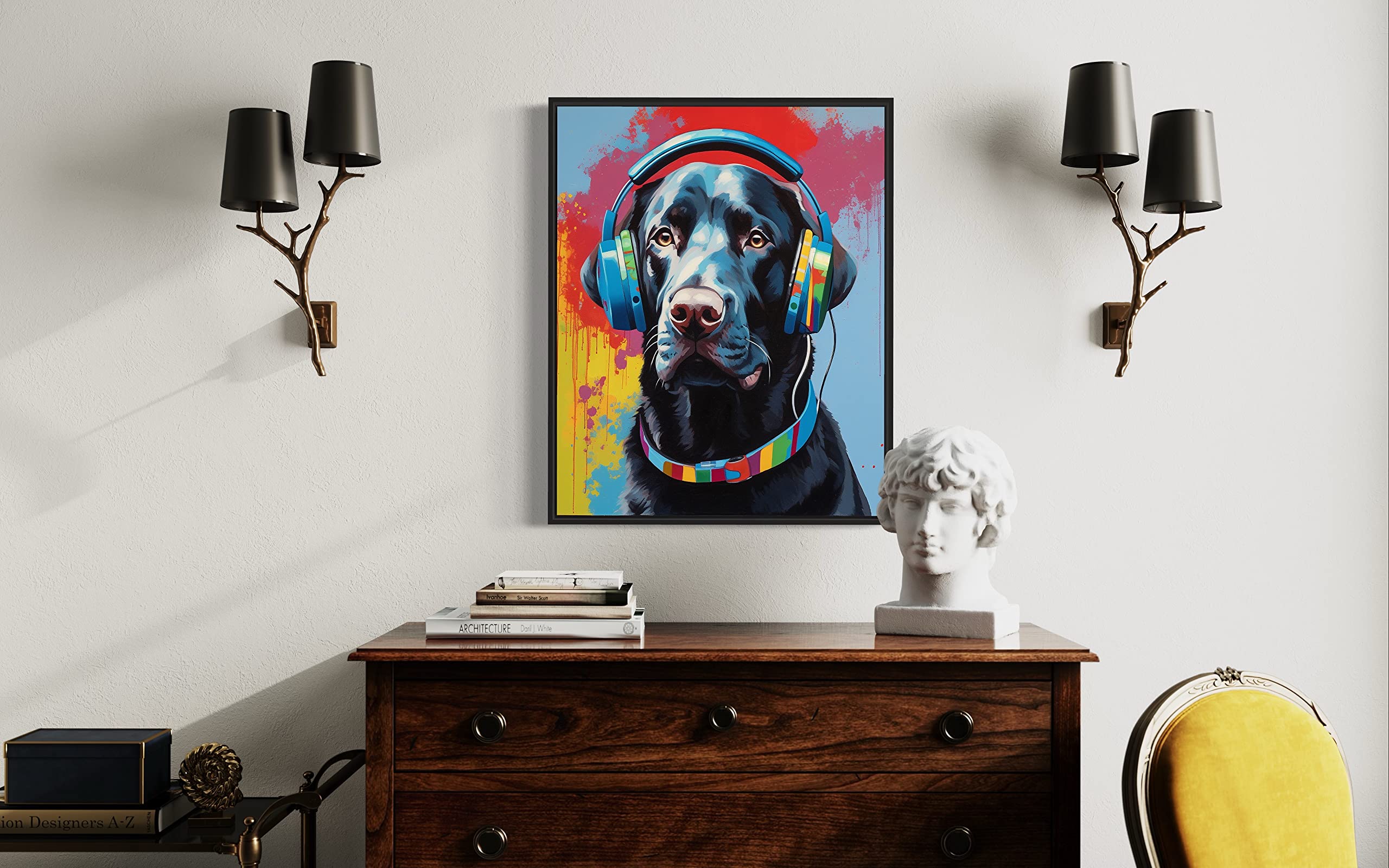 Zwarte Lab Pop Art