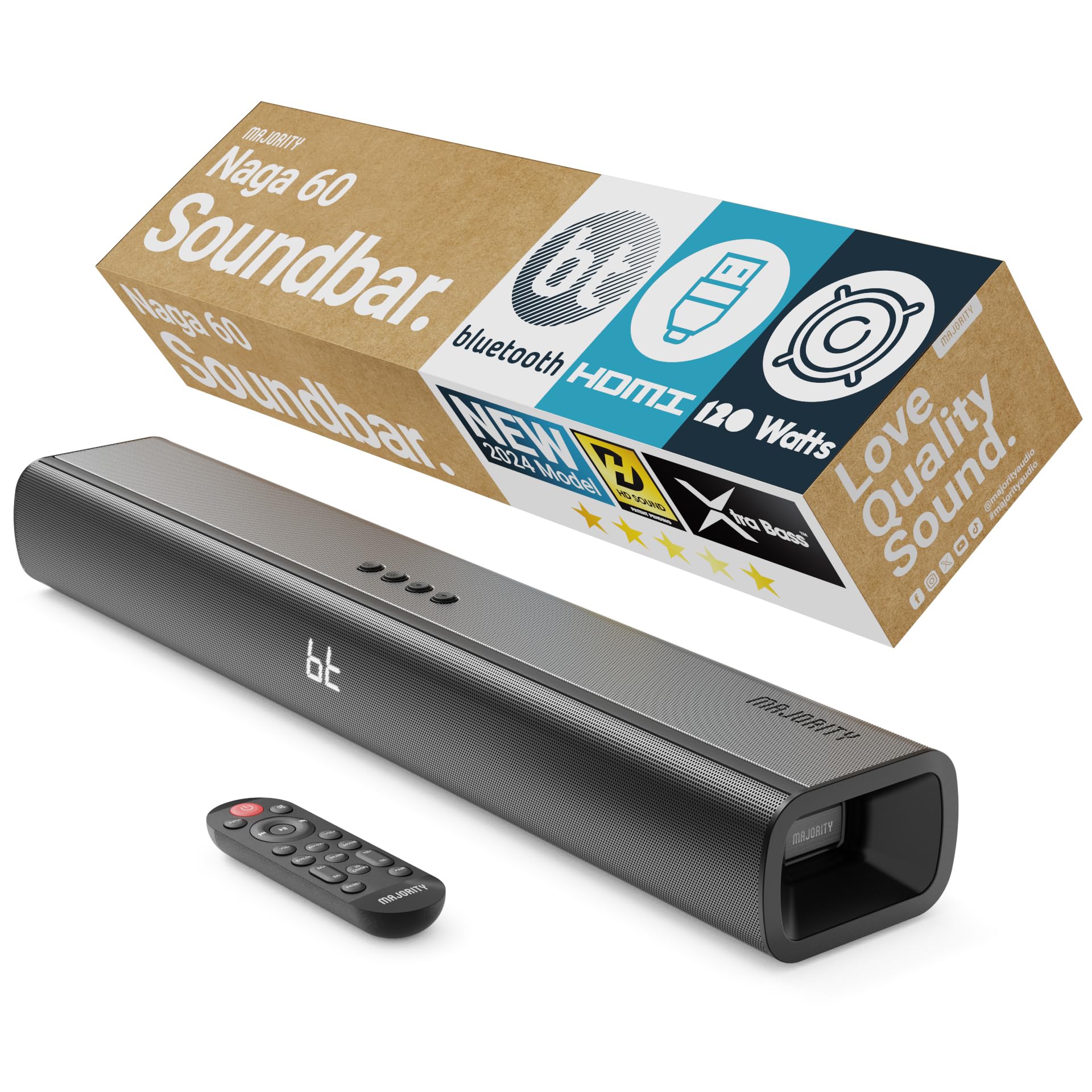 Amazon.com: Majority Bluetooth 120W TV Sound Bar for Smart TV, 24 Inch ...