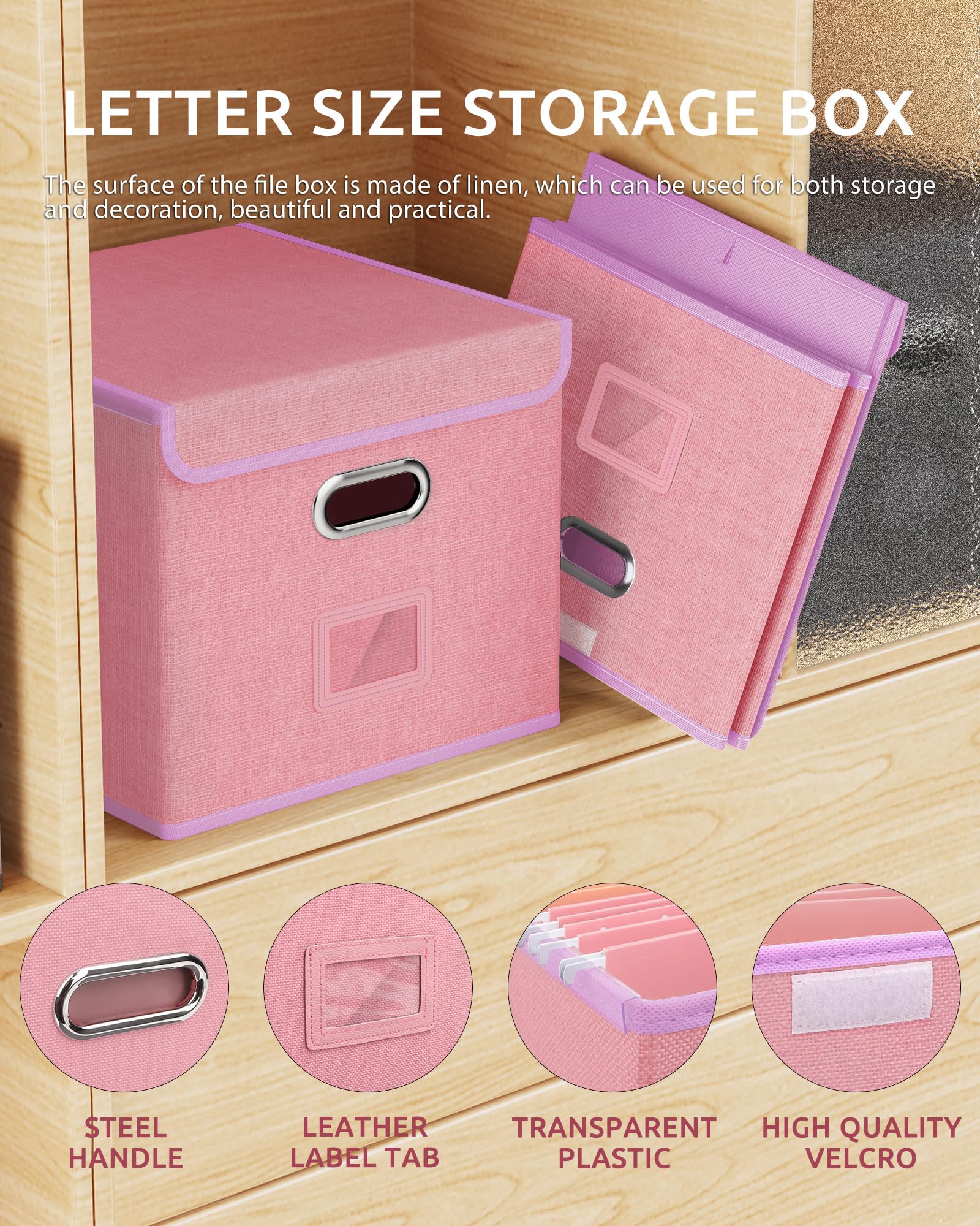 Snapklik.com : Oterri Collapsible File Organizer Box For Office/Decor ...