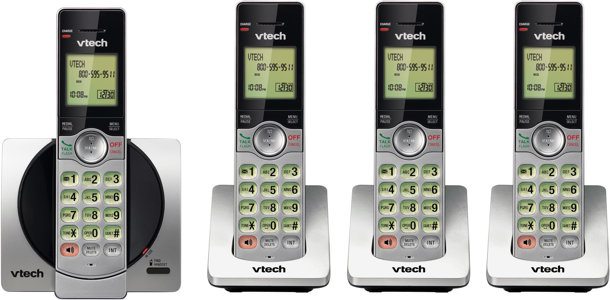 VTech IS8151-5 Téléphone sans fil DECT 6.0 super longue portée 5 ...