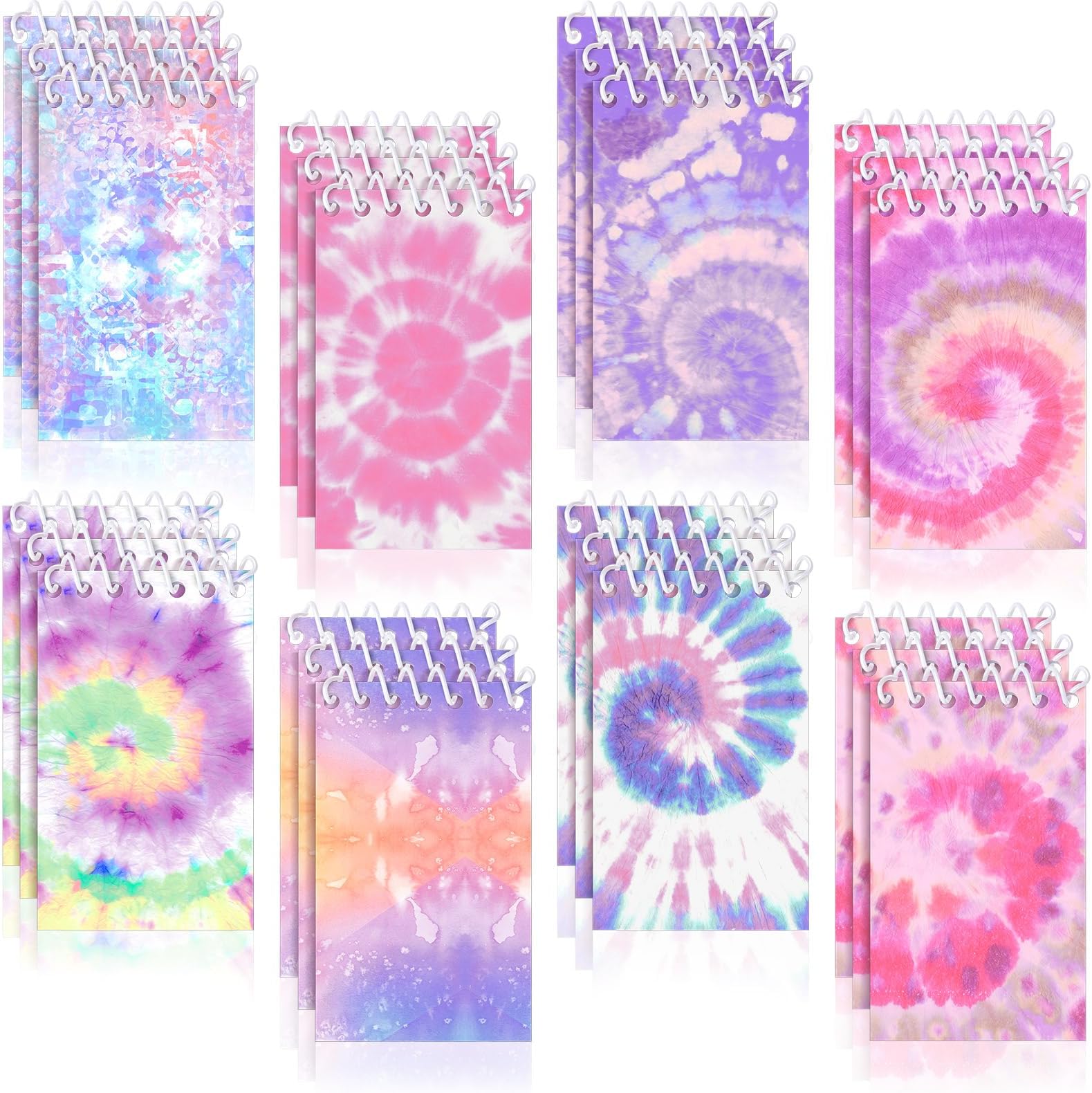 Amazon.com : Zonon 24 Pieces Mini Tie Dye Notepads Multicolor Style ...