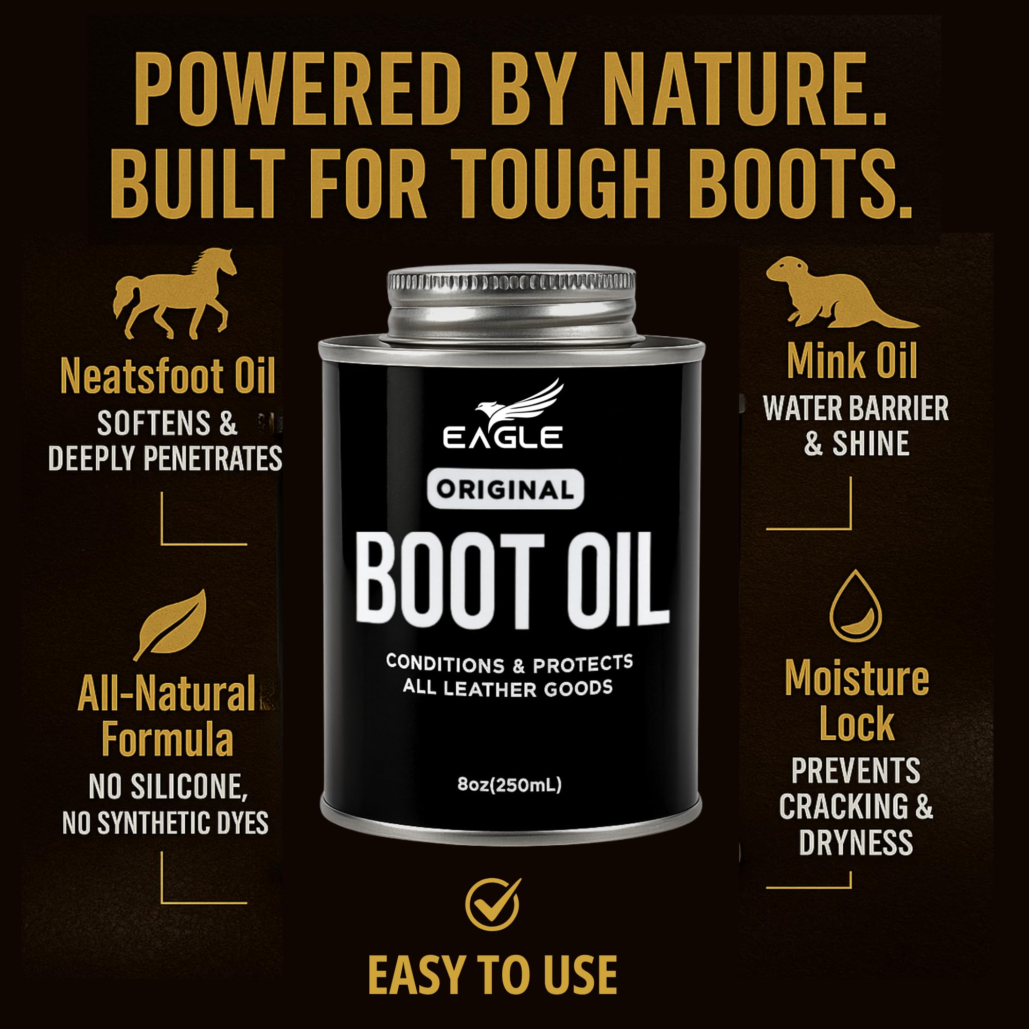 Snapklik.com : Eagle Leather Boot Oil For Work Boots, Cowboy Boots ...