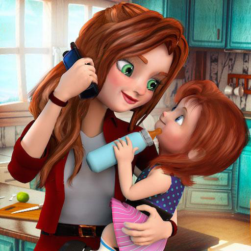 Virtual Mother Family Game Working Mom Simulator 3D: Mommy Daycare ...