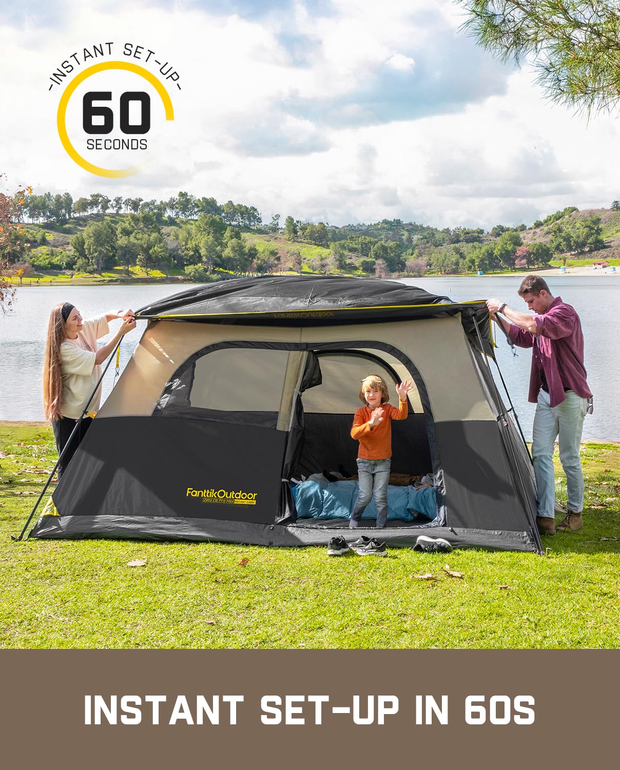 Snapklik.com : FanttikOutdoor Zeta C6 Pro Max Instant Cabin Tent 6 ...