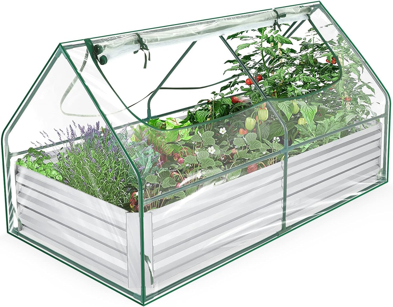 Amazon.com : mrliance 6x3x1Ft Extra-Thick Galvanized Steel Raised ...