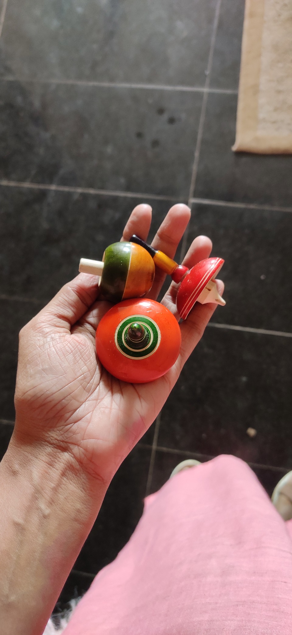 Buy simple days handcrafted wooden spinning finger tops - set of 3 ...