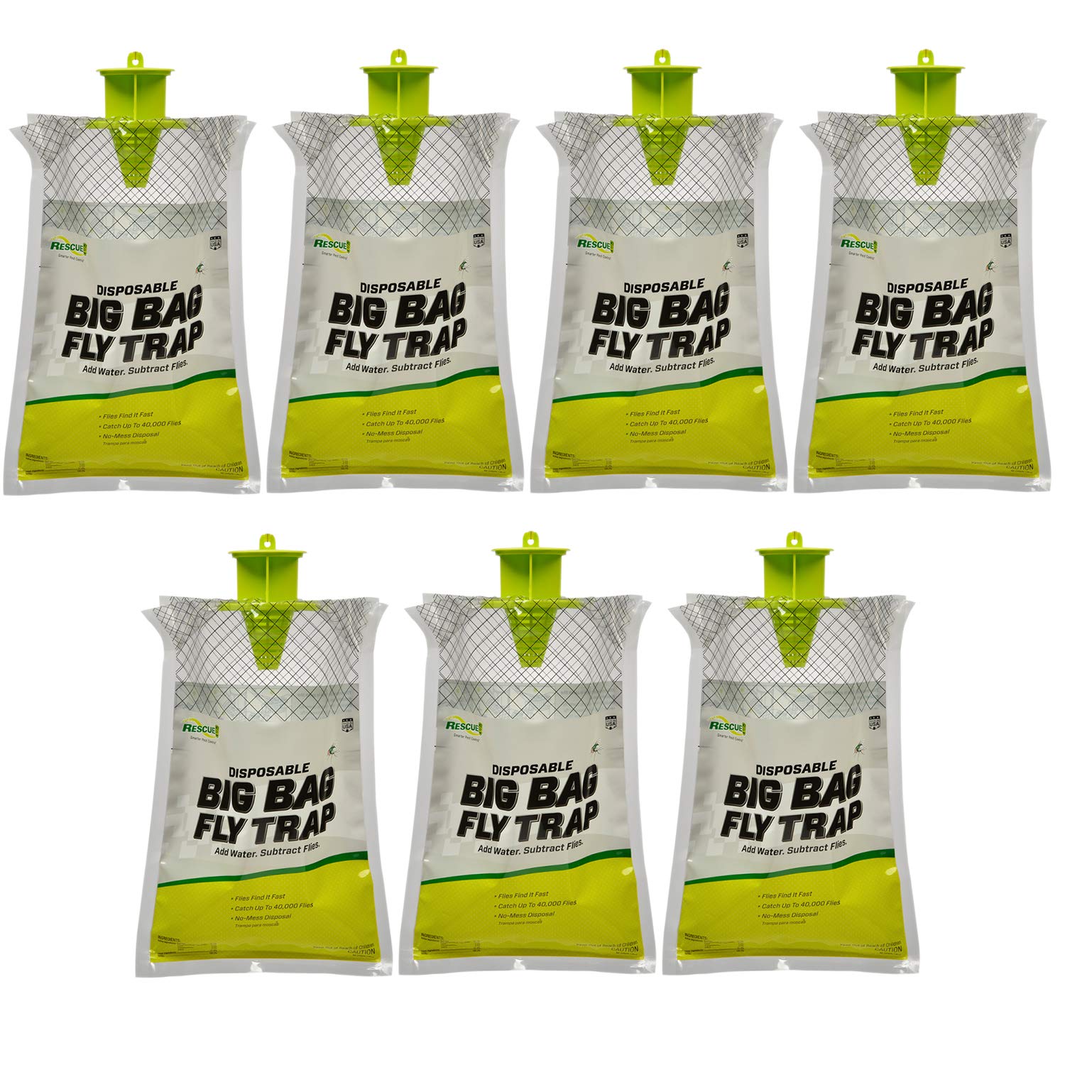Amazon.com : RESCUE! Big Bag Fly Trap – Disposable, Outdoor Use - 7 ...