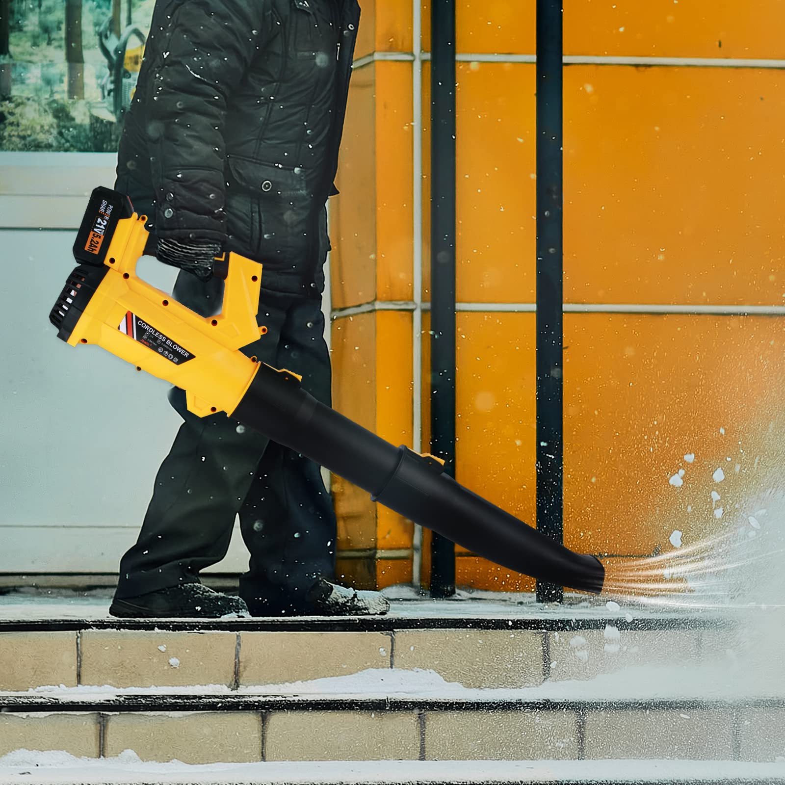 Jswin Leaf Blower Cordless with 5.2Ah Battery and Charger, Electric ...