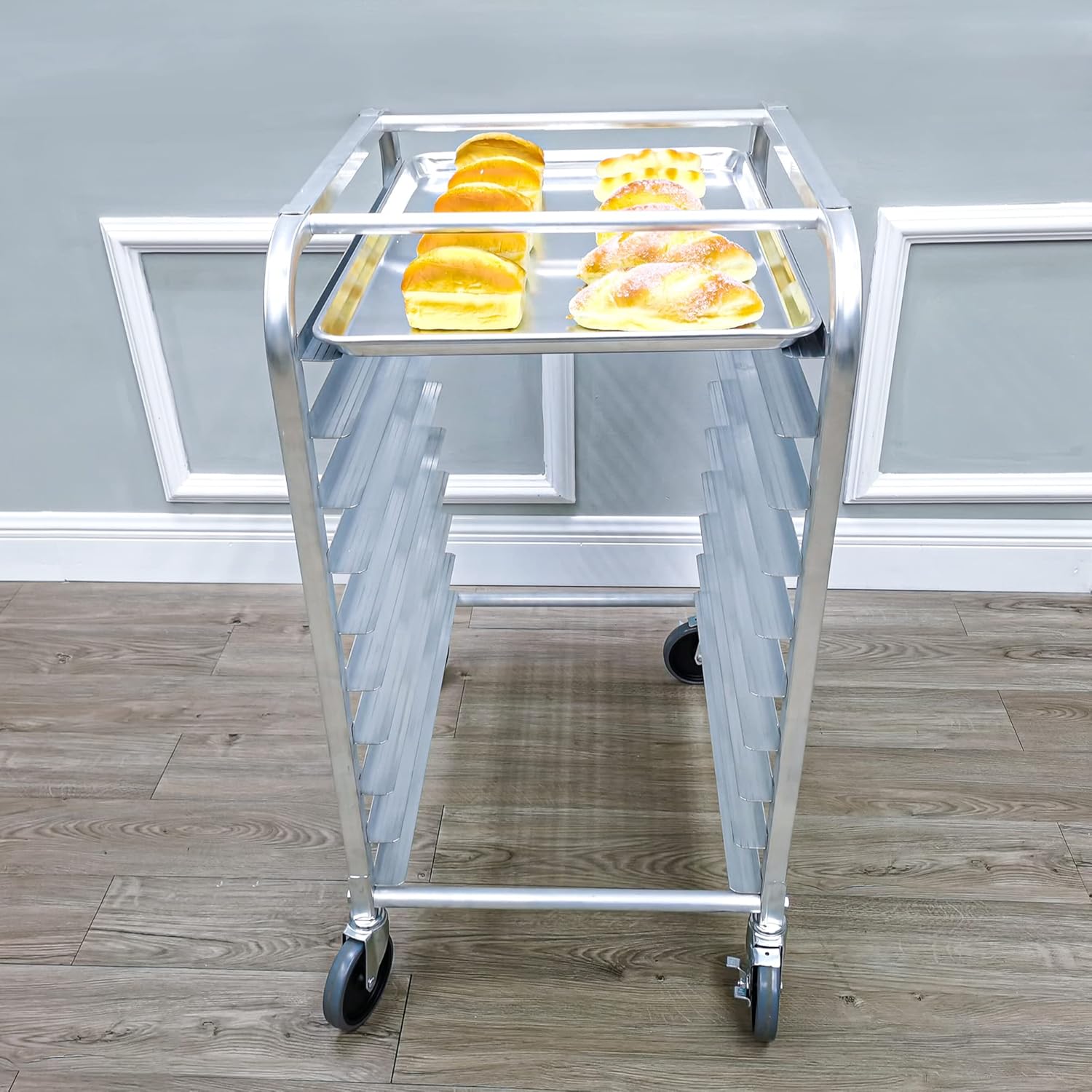 Foodservice Speed Rack Commercial-Grade Aluminum 10-Tier Sheet Pan/Bun ...