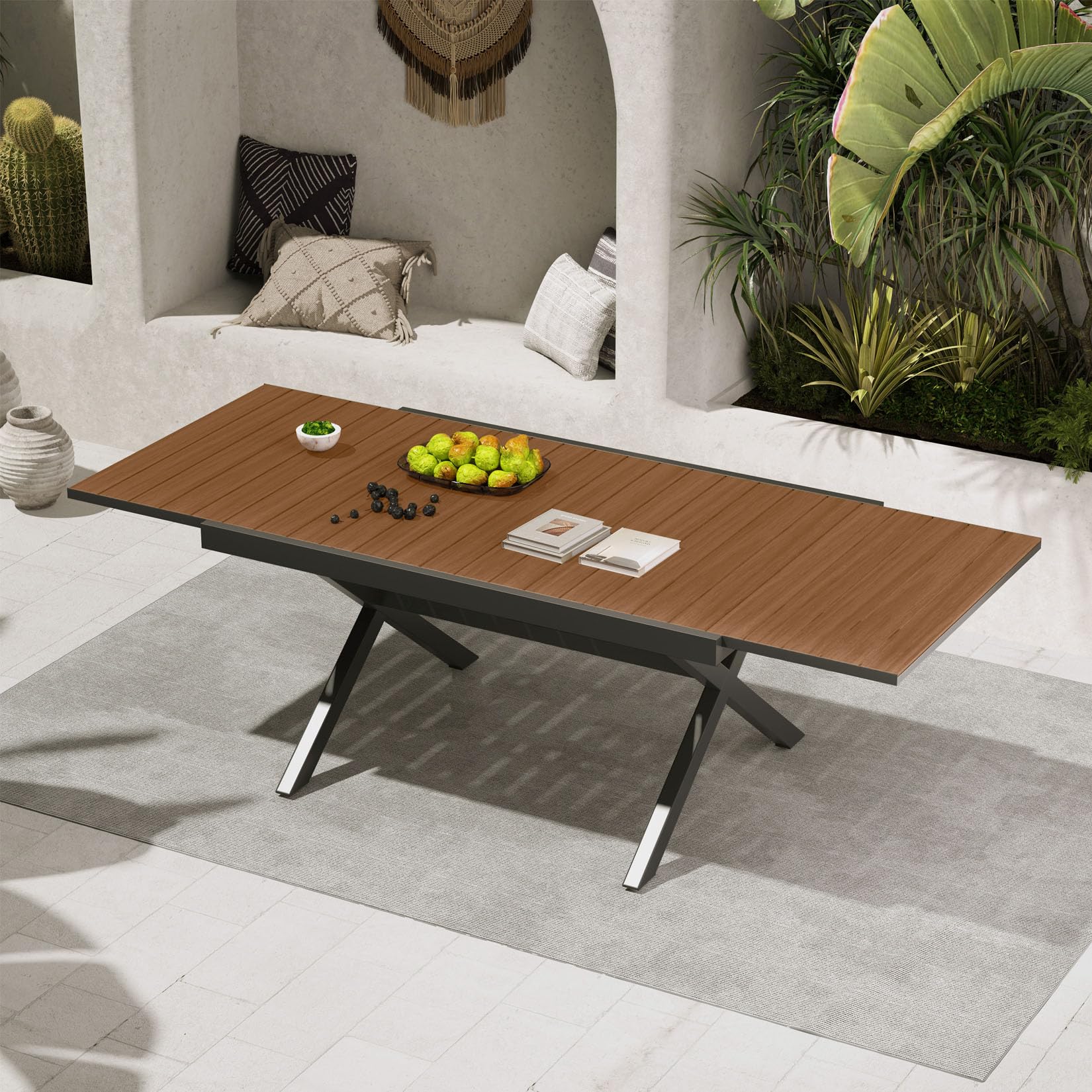 Amazon.com: Grand patio Expandable Patio Dining Table, Extra Large 94.5 ...