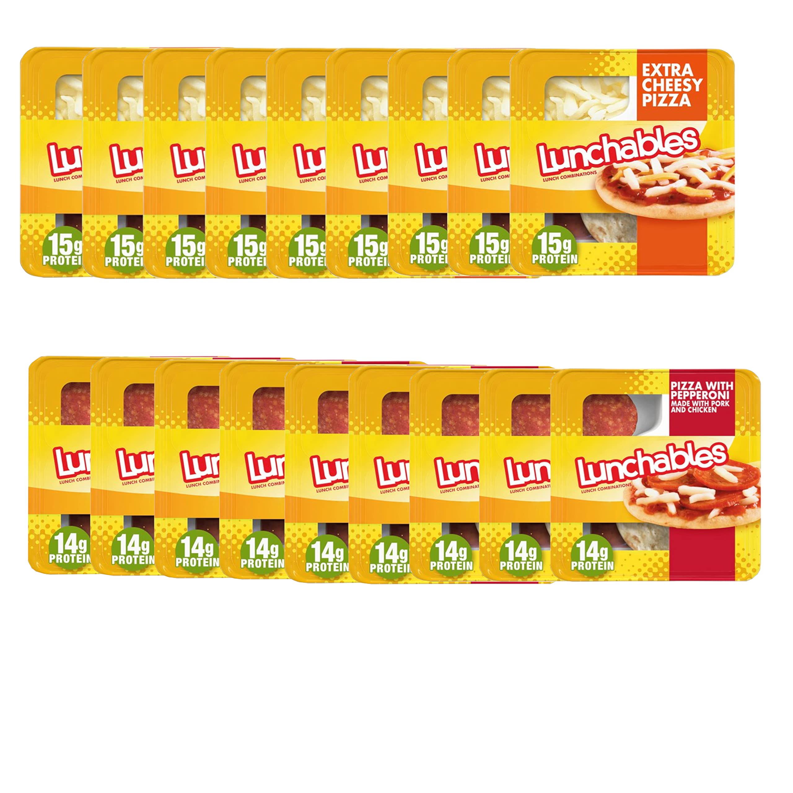 Buy Lunchables Party Pack - 9 Boxes Extra Cheesy Pizza and 9 Boxes ...