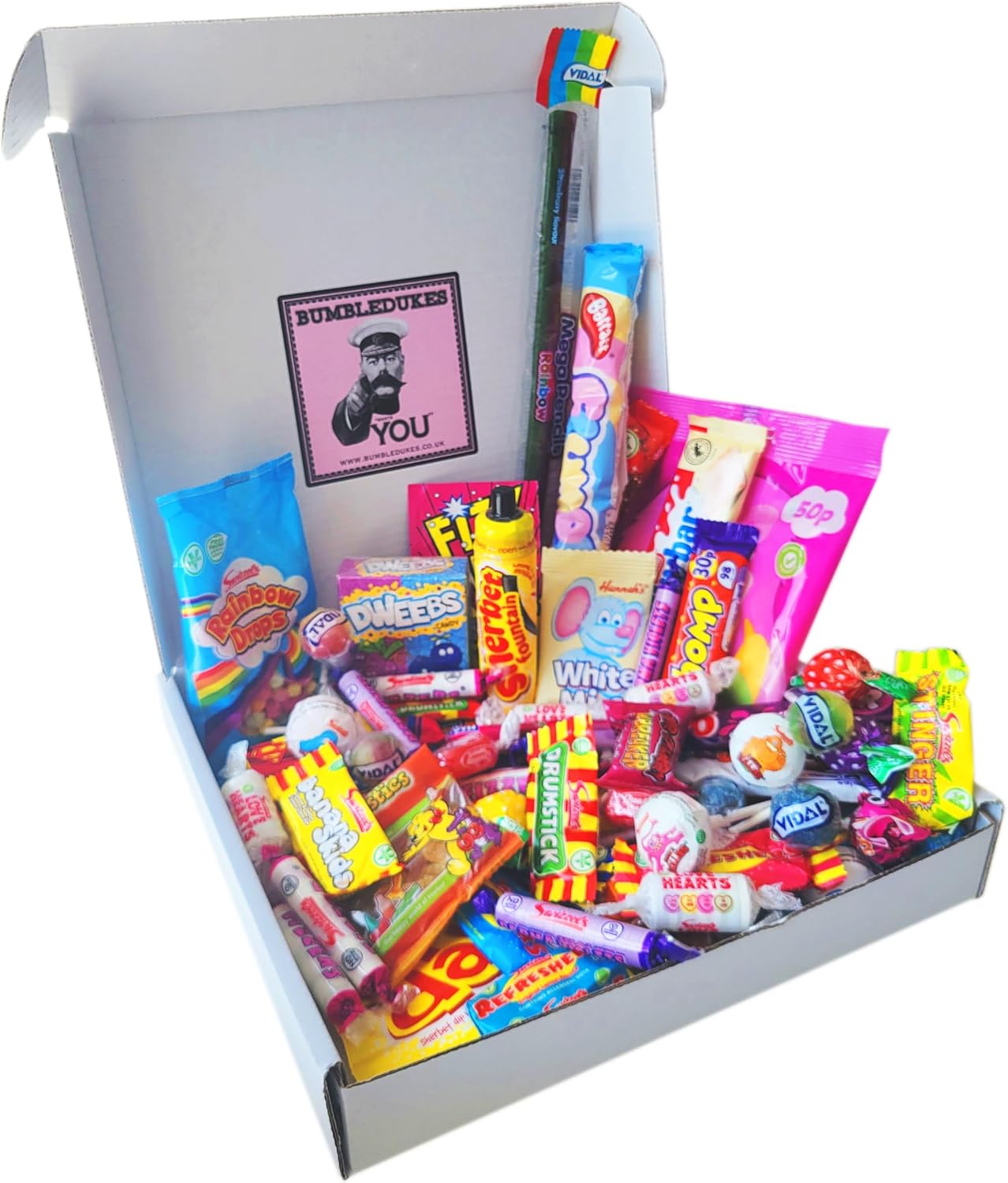 Contemporary And Retro Sweets Gift Box Candy Hamper For Kids And Adults ...