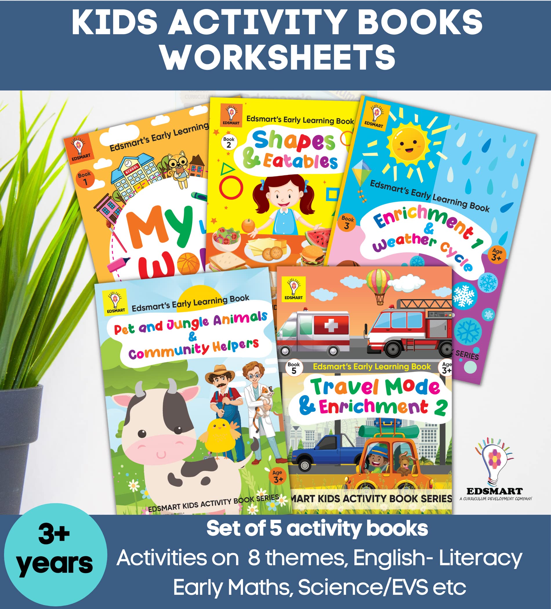 Buy Nursery kids learning kit (Set of 5 Nursery activity books + 1 ...