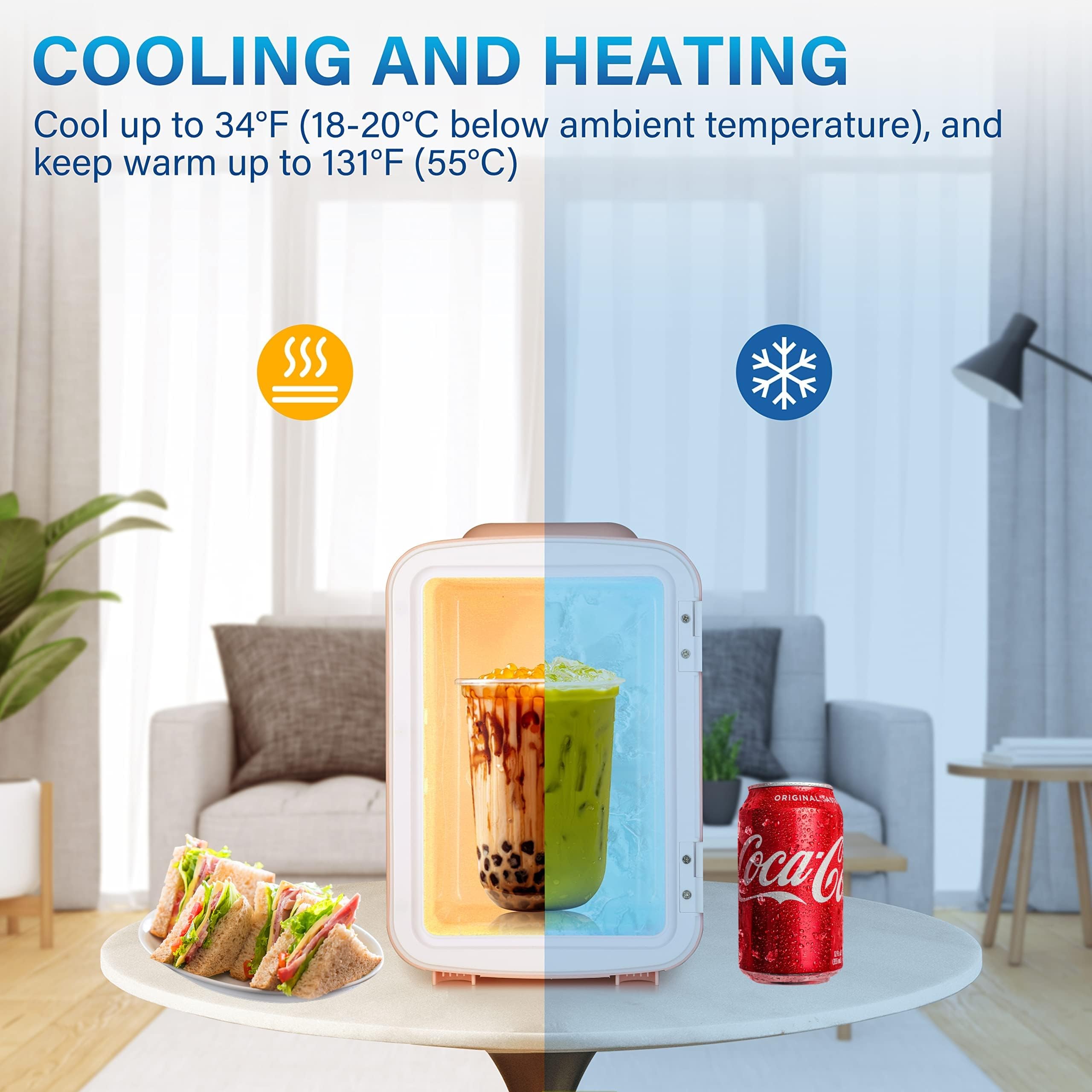 Snapklik.com : 4L/6 Can Mini Fridge, Freon-Free Portable Cooler ...
